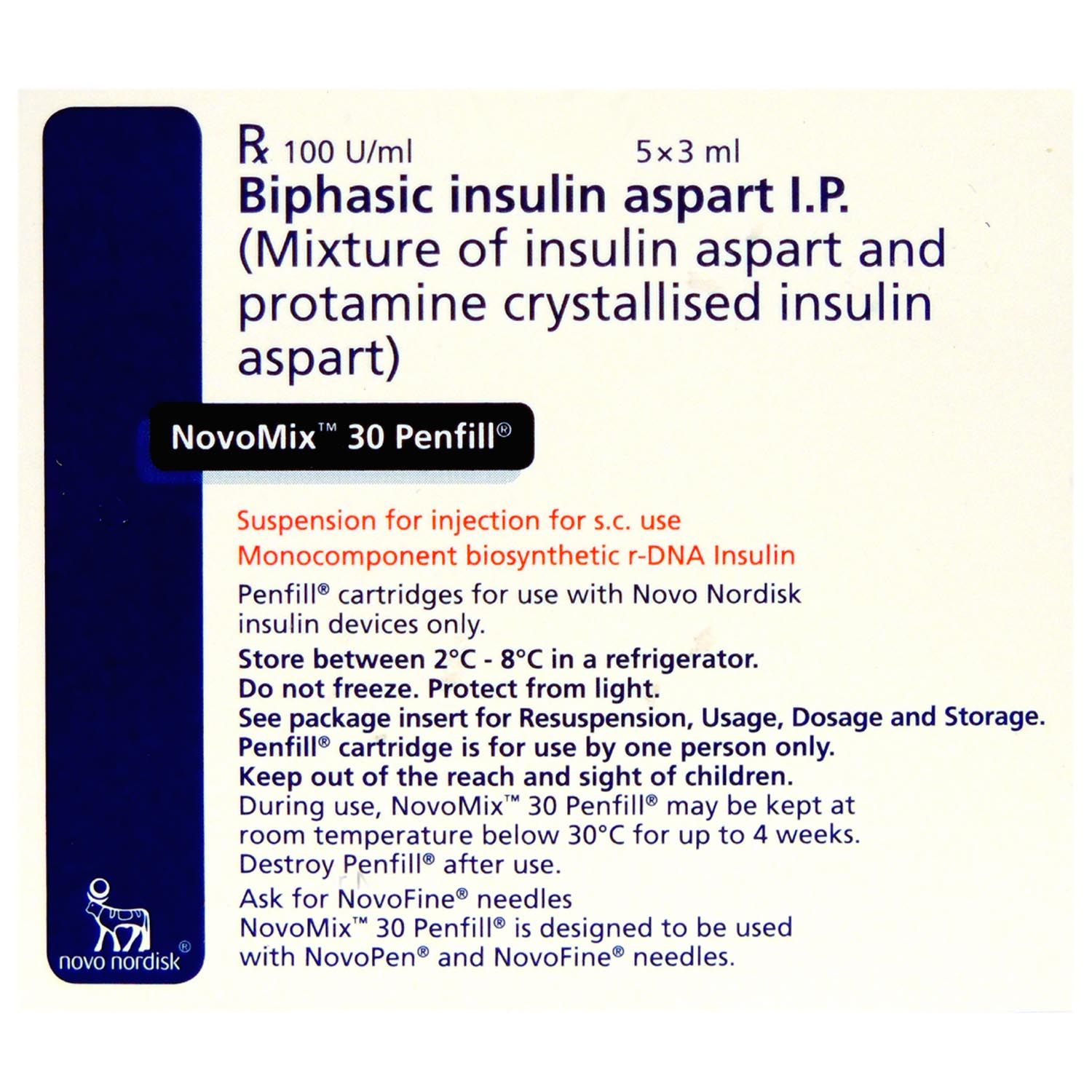 Novomix 30 100IU/ml Penfill Price, Uses, Side Effects, Composition ...