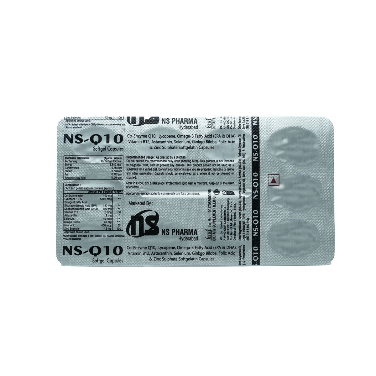NS-Q 10 SOFTGEL CAPSULES 10'S Price, Uses, Side Effects, Composition ...