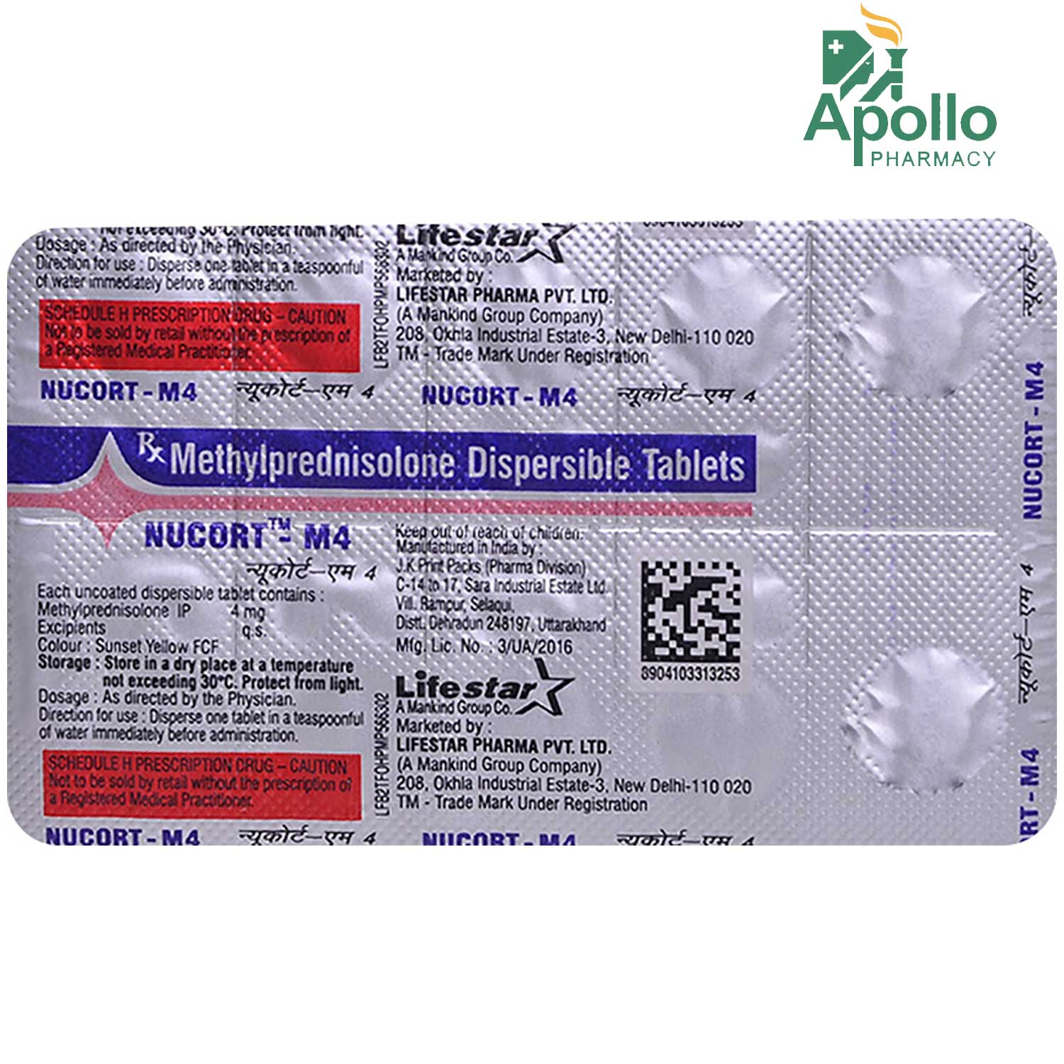Nucort-M4 Tablet 10's Price, Uses, Side Effects, Composition - Apollo ...