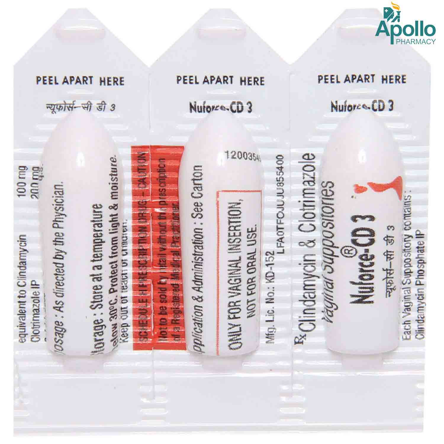 Nuforce CD 3 Vag Suppositories 3's Price, Uses, Side Effects ...