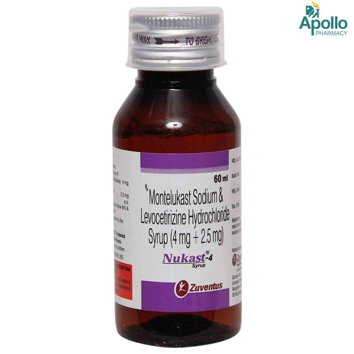 Nukast-4 Syrup 60 ml Price, Uses, Side Effects, Composition - Apollo ...
