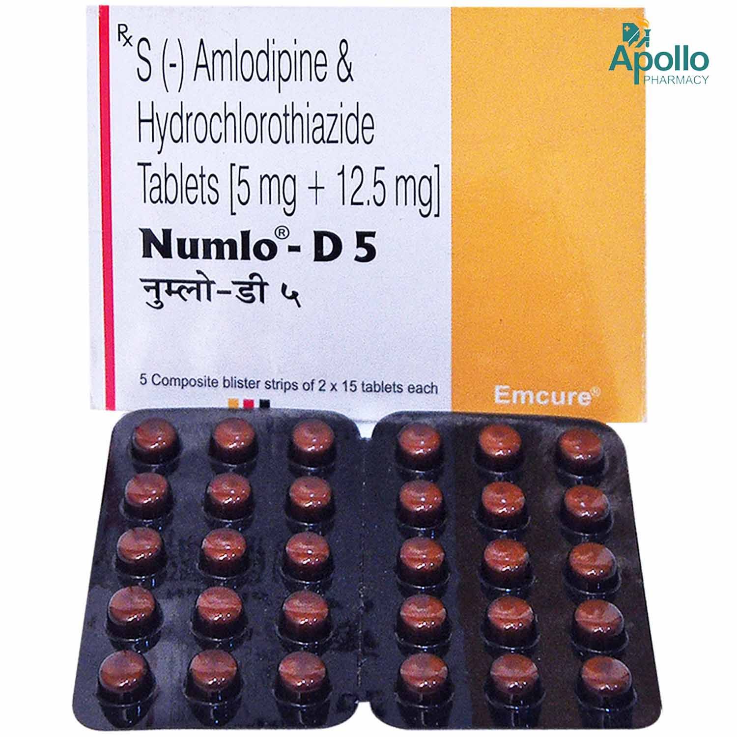 Numlo-D 5mg Tablet 15's Price, Uses, Side Effects, Composition - Apollo ...
