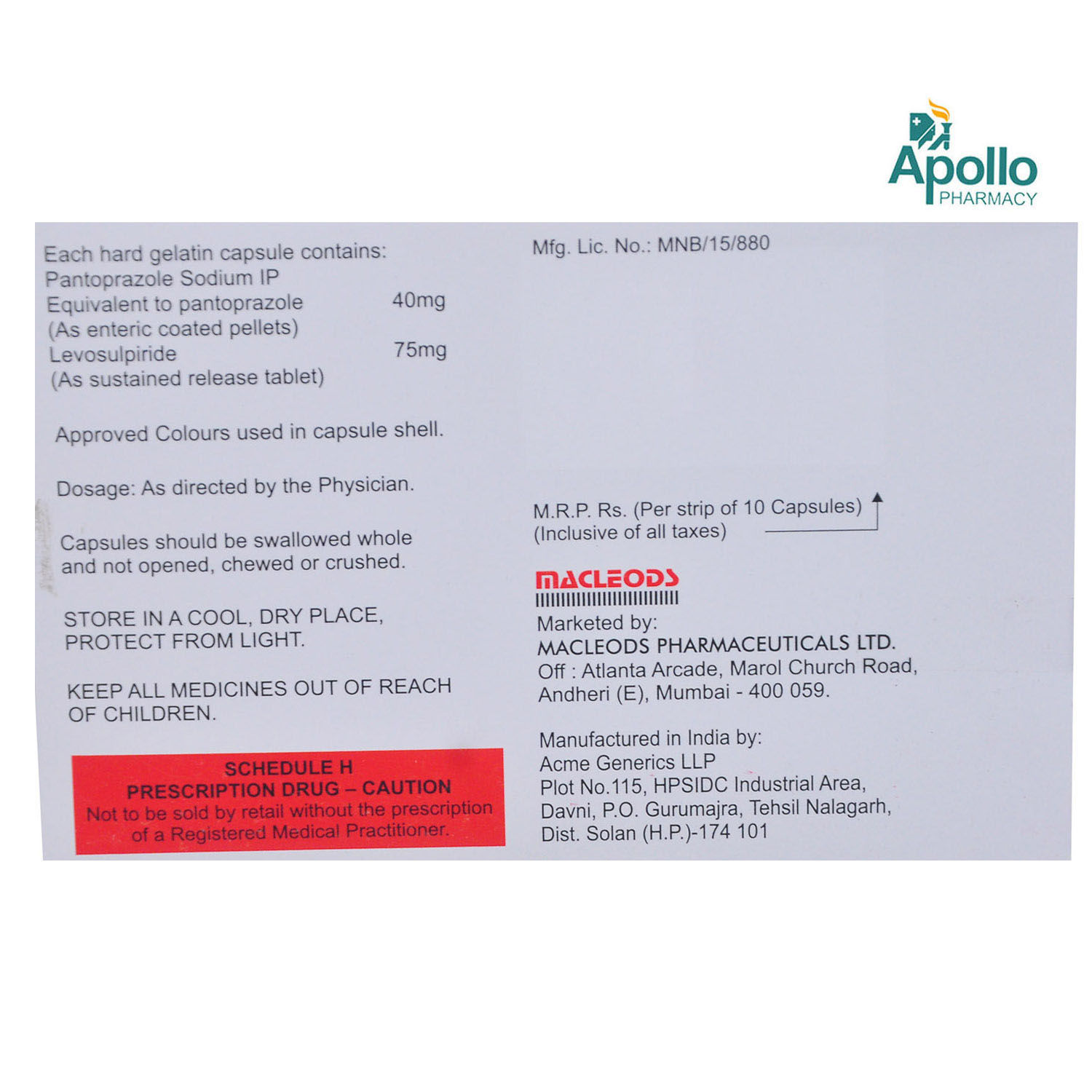 NUPENTA LS CAPSULE Price, Uses, Side Effects, Composition - Apollo Pharmacy