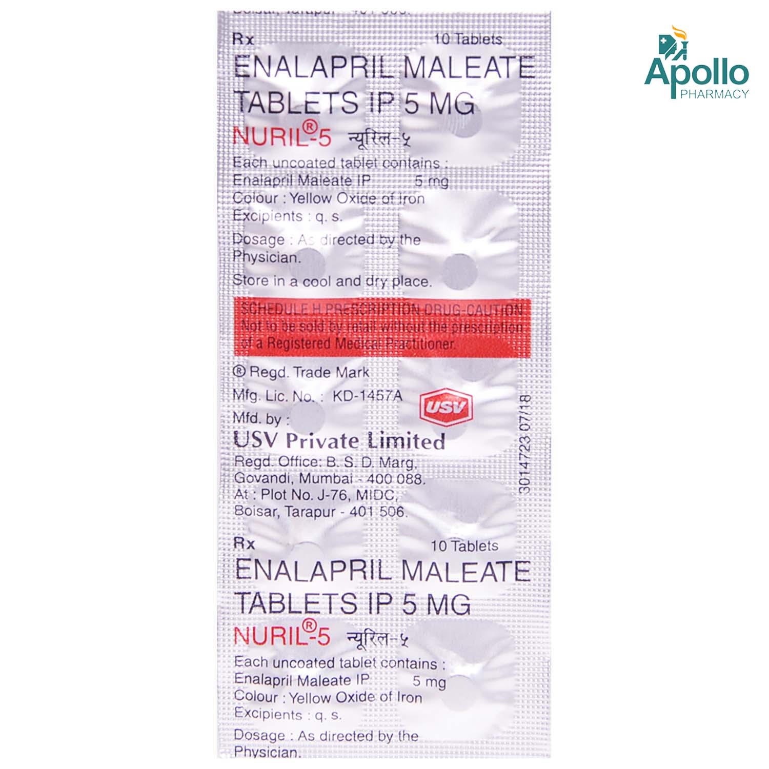 Nuril-5 Tablet 10's Price, Uses, Side Effects, Composition - Apollo ...