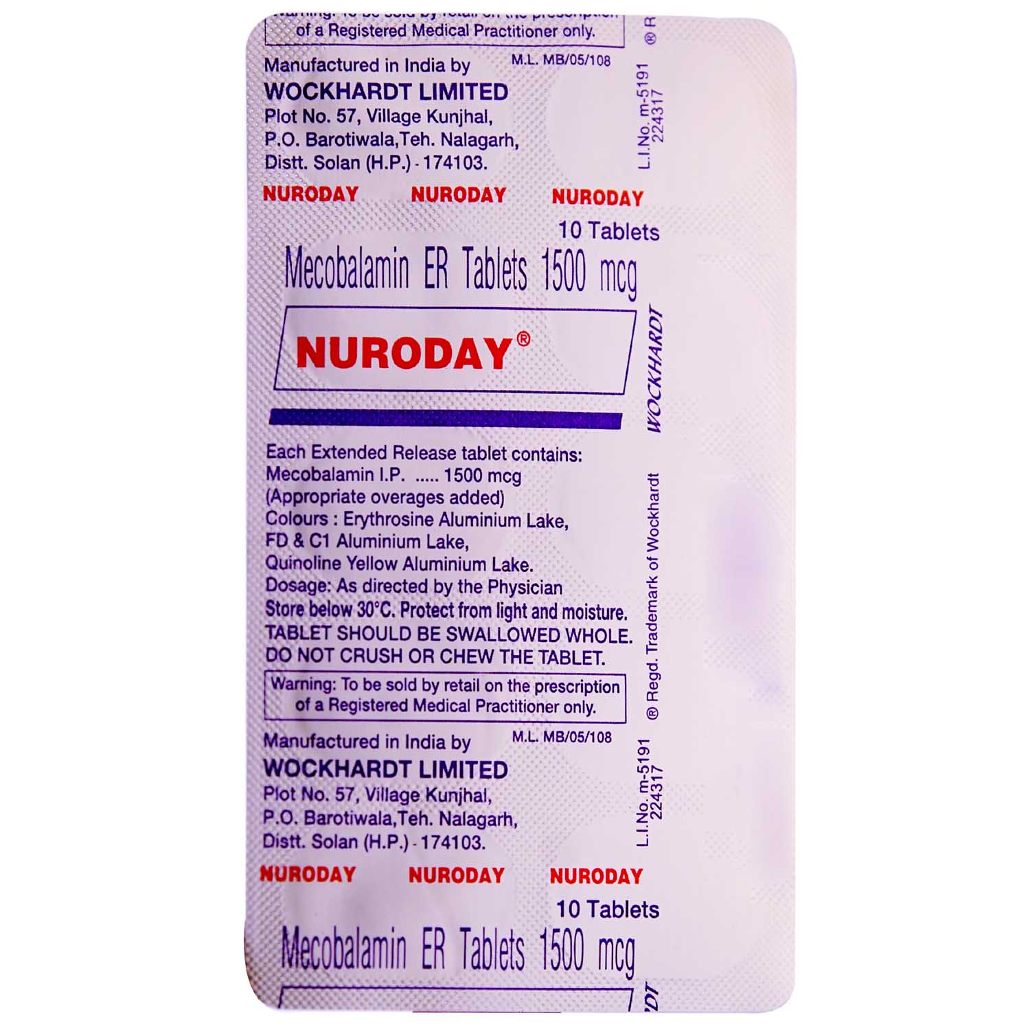 Nuroday Tablet 10's Price, Uses, Side Effects, Composition - Apollo ...