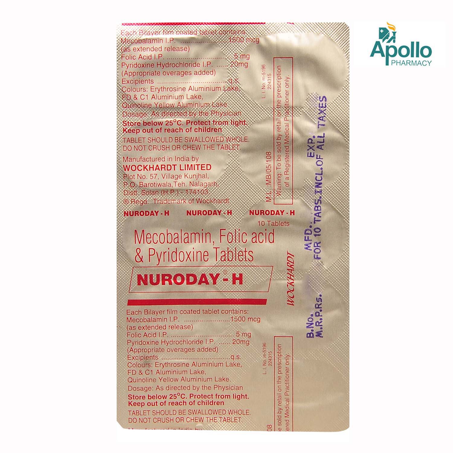 NURODAY H TABLET Price, Uses, Side Effects, Composition - Apollo Pharmacy