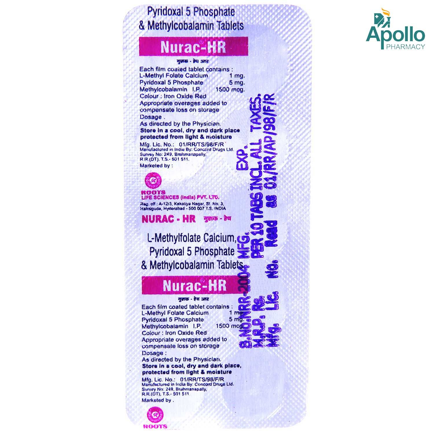 Nurac-HR Tablet 10's Price, Uses, Side Effects, Composition - Apollo ...