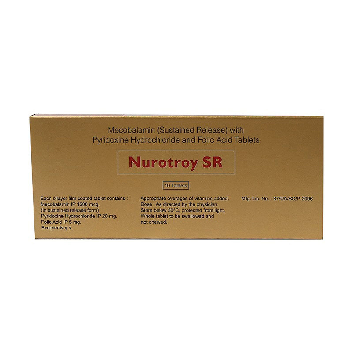 Nurotroy SR Tablet 10's Price, Uses, Side Effects, Composition - Apollo ...