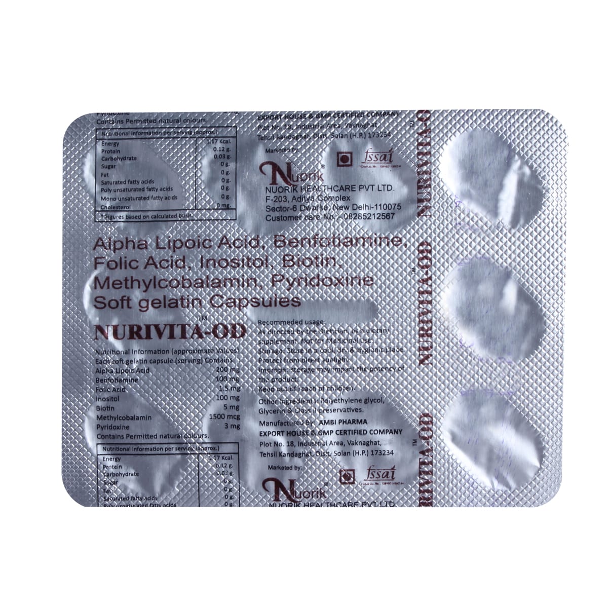 Nurivita OD Capsule 10's Price, Uses, Side Effects, Composition ...