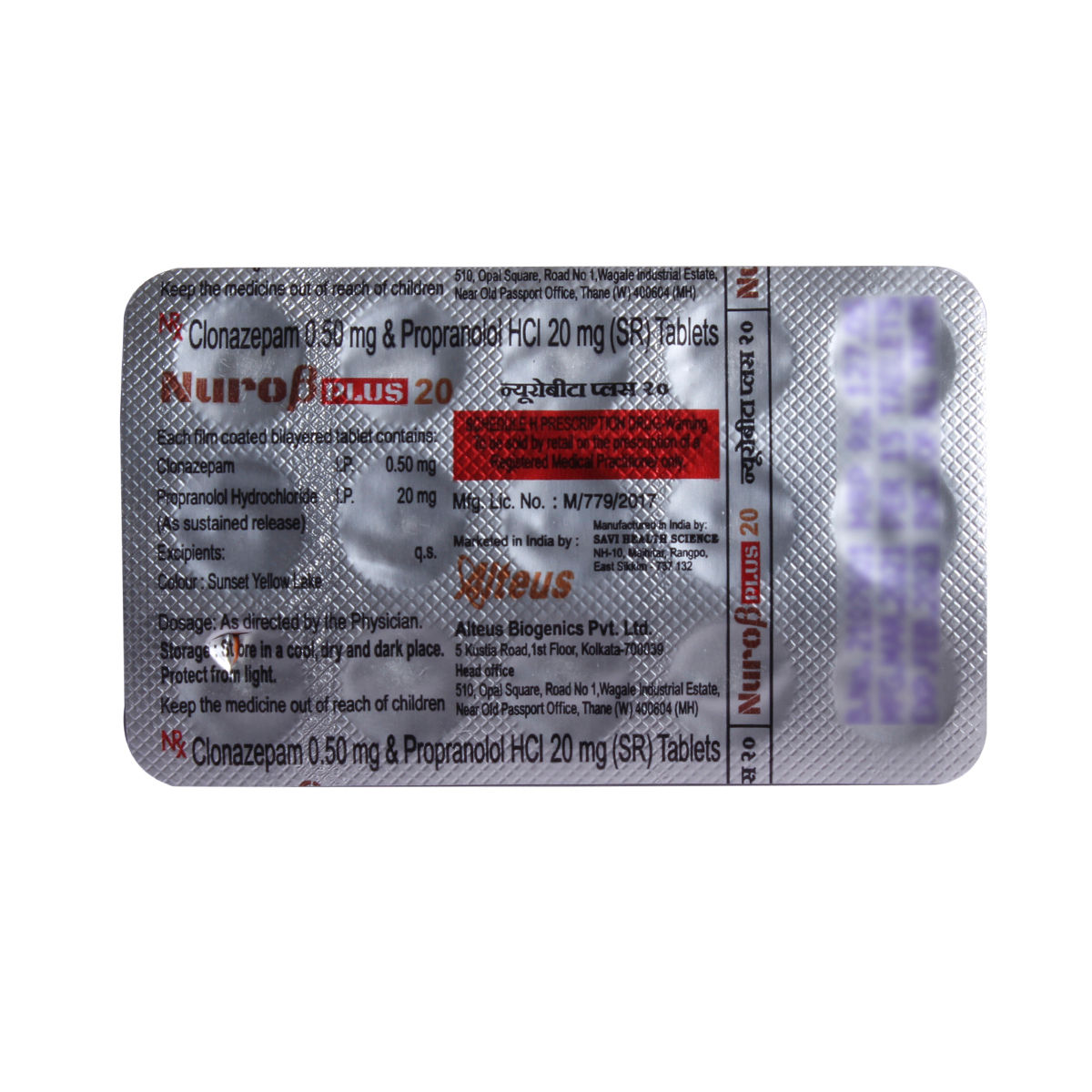 Nuro Beta Plus 20Mg Tablet 15'S Price, Uses, Side Effects, Composition ...