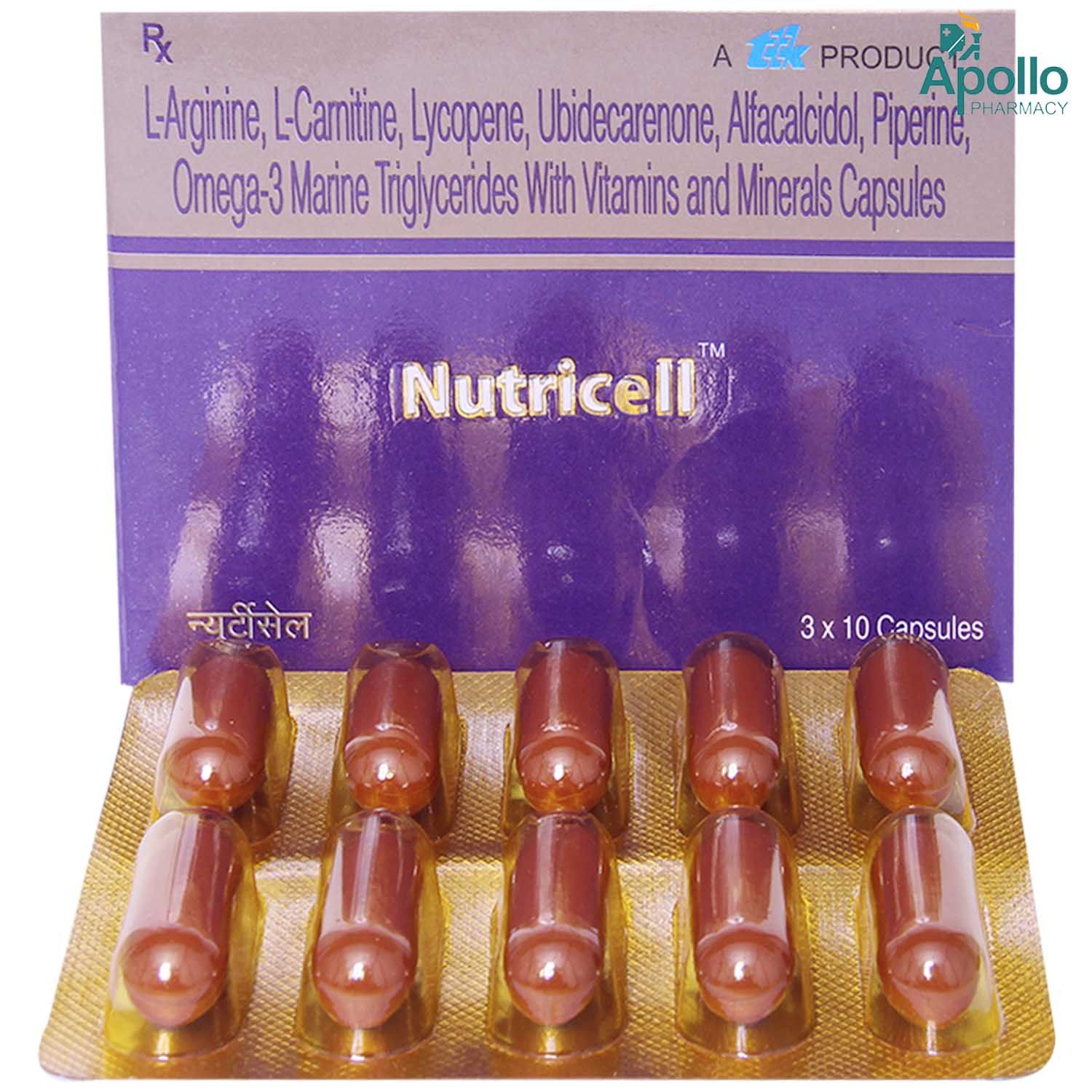 Nutricell Capsule 10's Price, Uses, Side Effects, Composition - Apollo ...