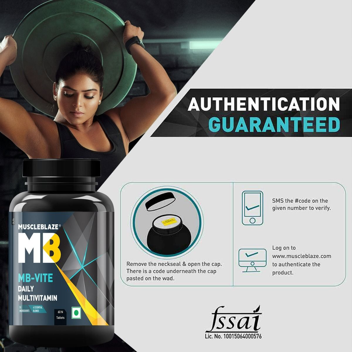 MuscleBlaze MB-VITE Daily Multivitamin, 60 tablets Price, Uses, Side ...