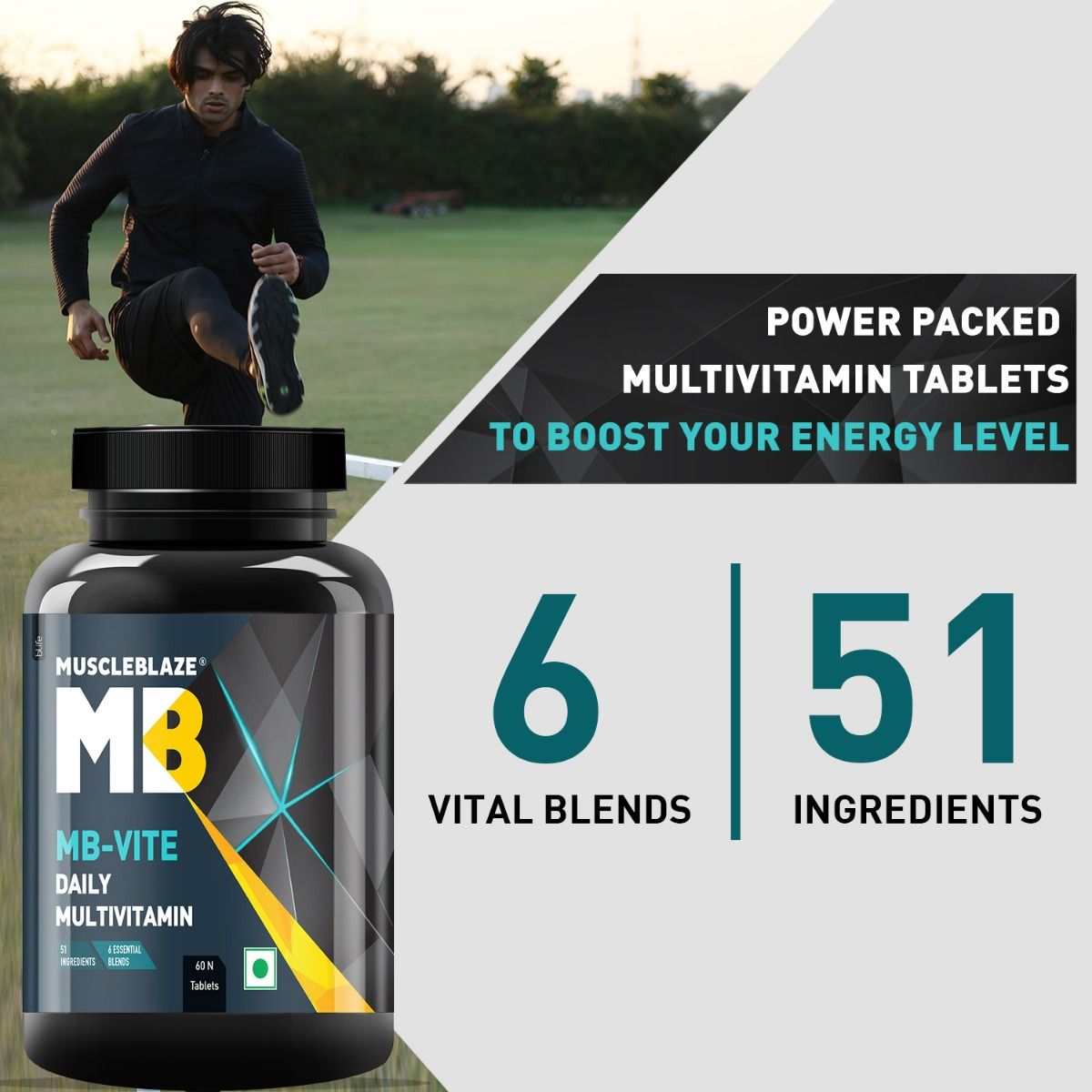 MuscleBlaze MB-VITE Daily Multivitamin, 60 tablets Price, Uses, Side ...