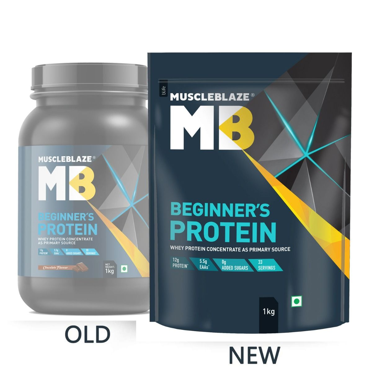 MuscleBlaze Beginner's Whey Protein Concentrate Chocolate Flavour ...