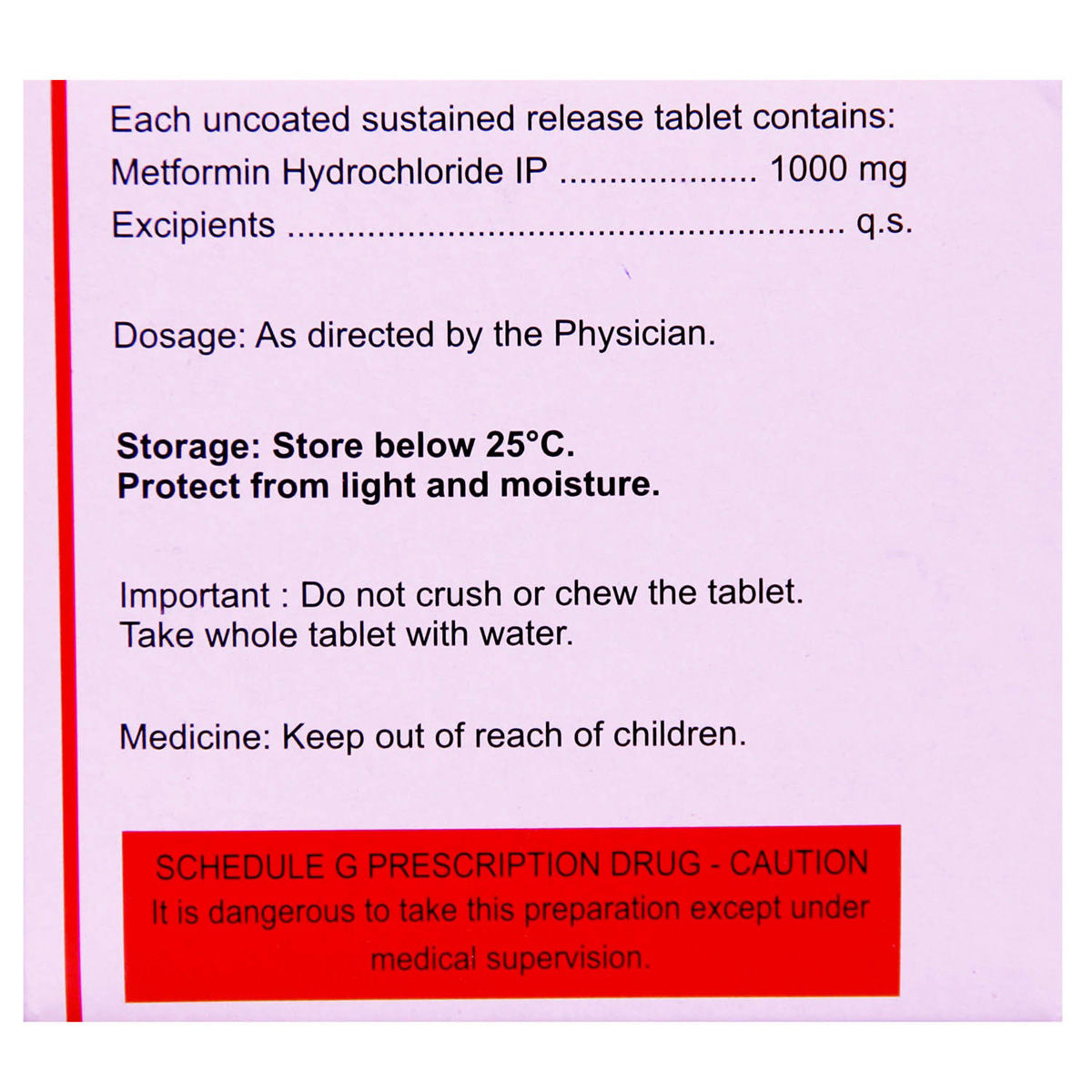 Obimet SR 1 gm Tablet 15's Price, Uses, Side Effects, Composition - Apollo Pharmacy