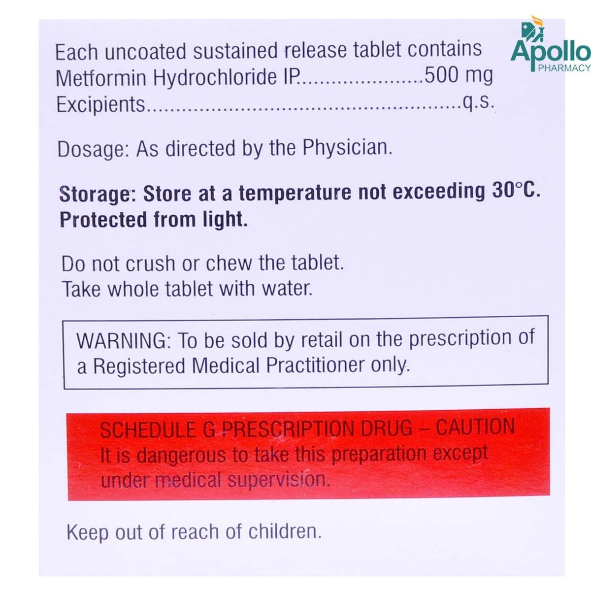 Obimet SR 500 mg Tablet 15's Price, Uses, Side Effects, Composition ...