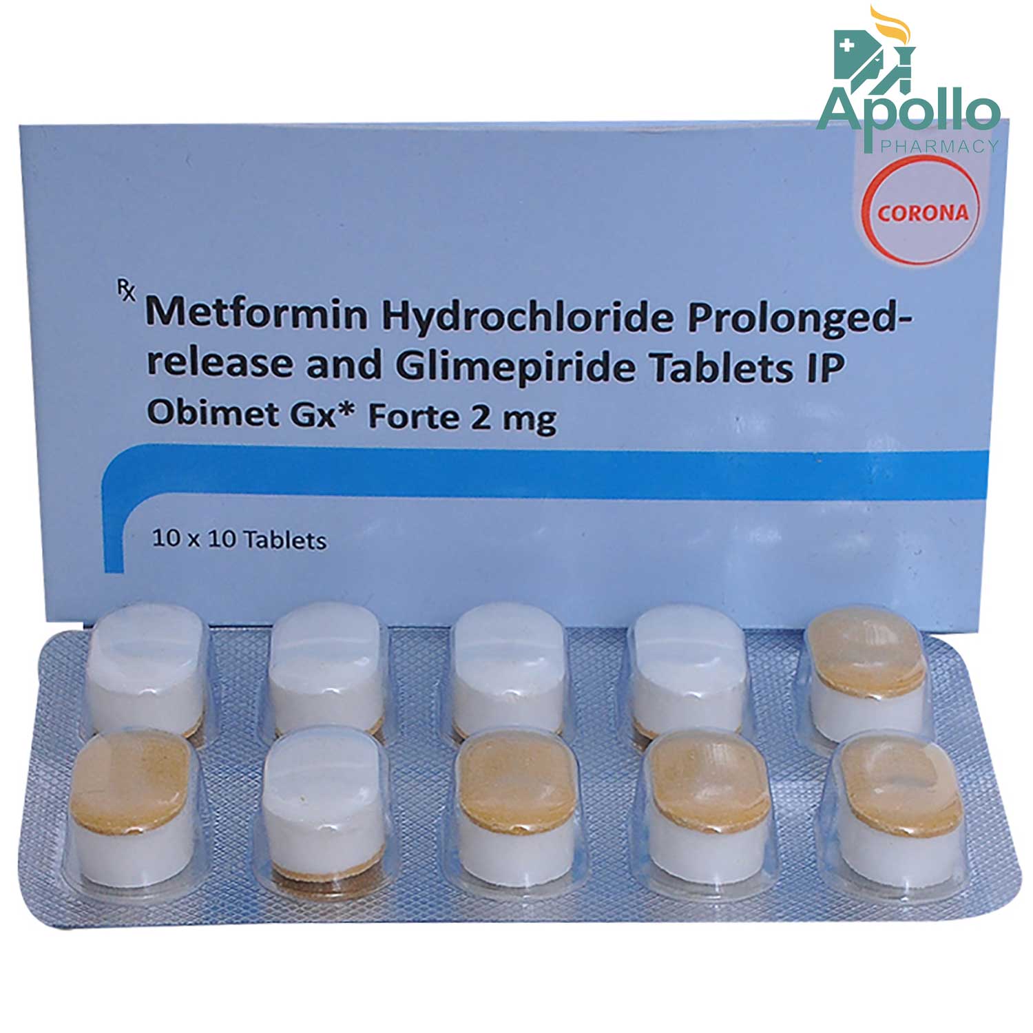 Obimet GX Forte 2 Tablet 10's Price, Uses, Side Effects, Composition ...