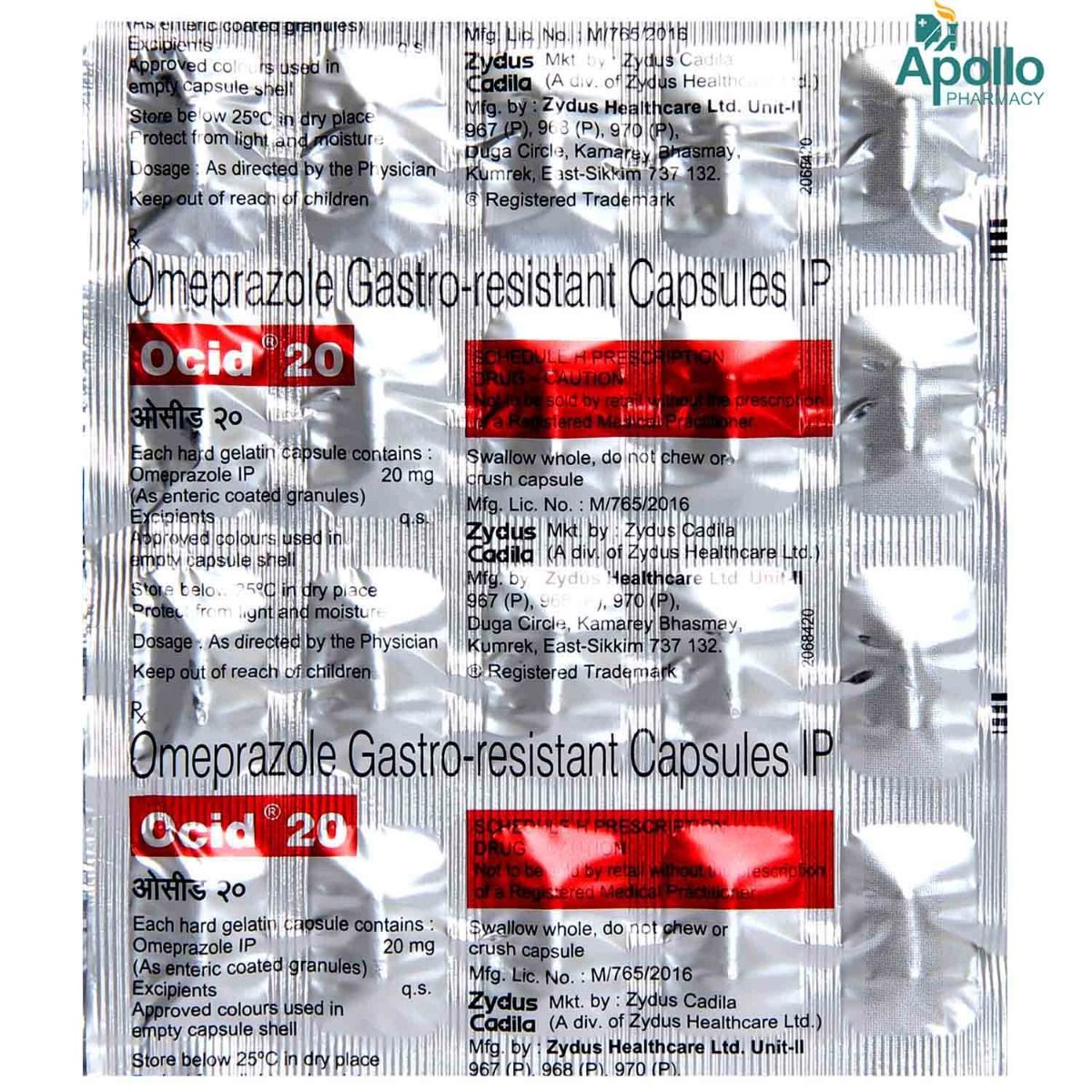 Ocid 20 Capsule 20's Price, Uses, Side Effects, Composition - Apollo ...