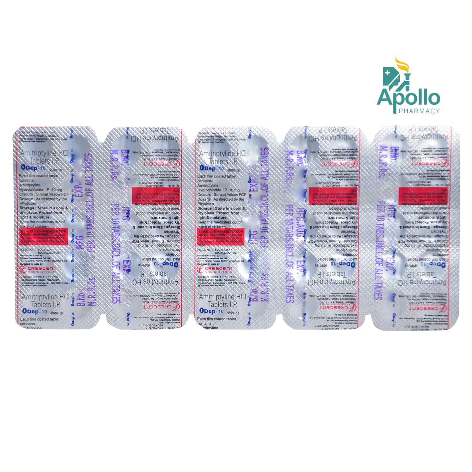 Odep-10 Tablet 10's Price, Uses, Side Effects, Composition - Apollo ...