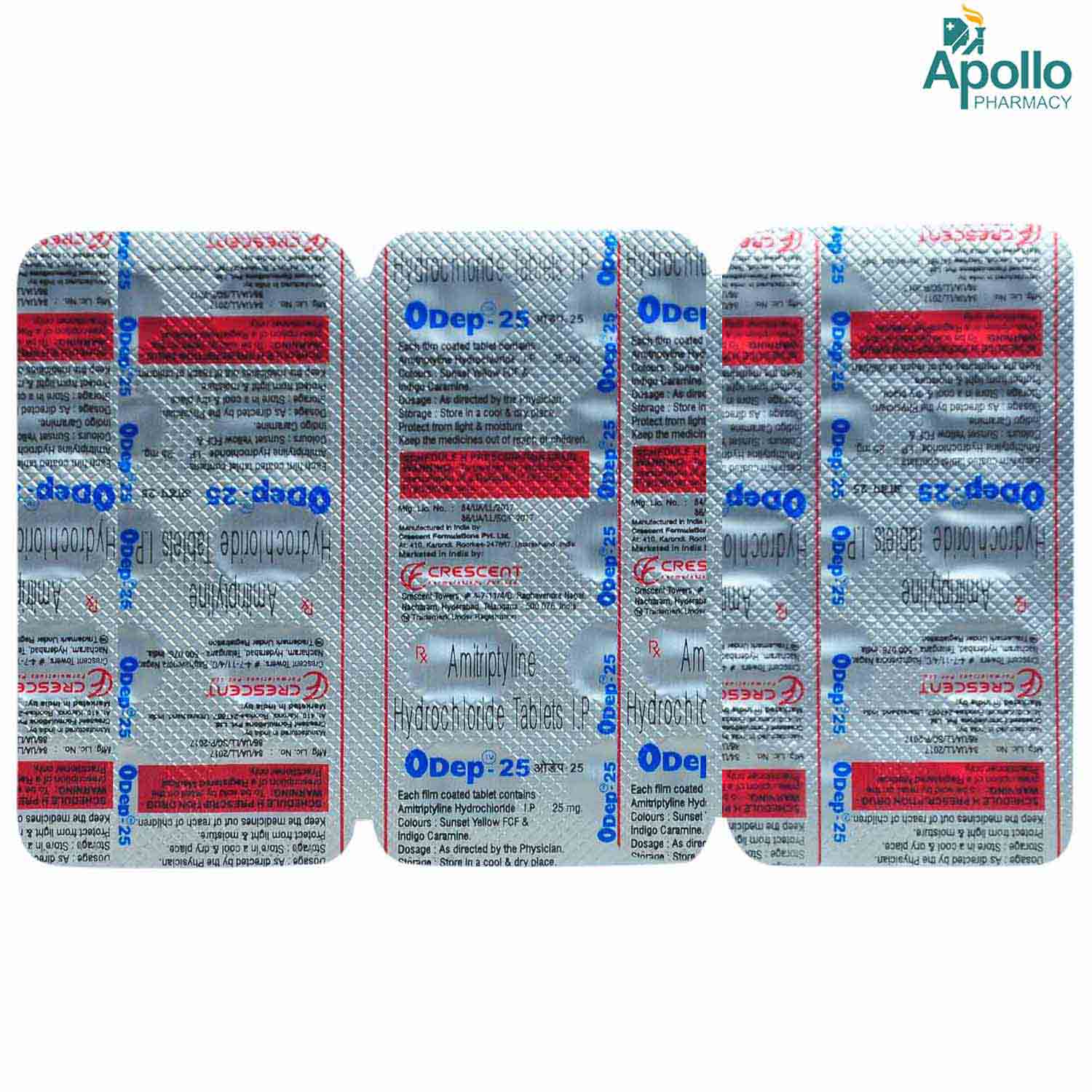 ODEP 25MG TABLET Price, Uses, Side Effects, Composition - Apollo Pharmacy