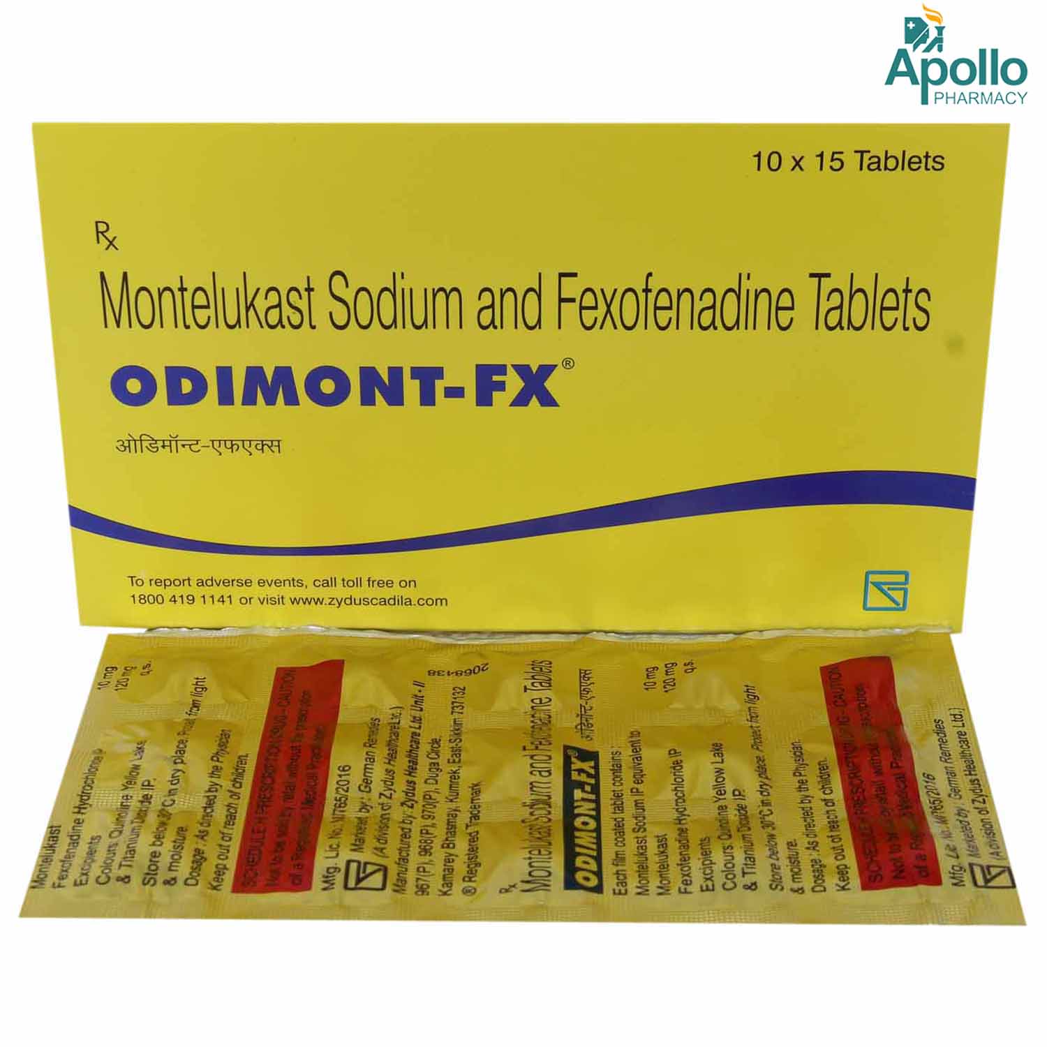 Odimont-FX Tablet 15's Price, Uses, Side Effects, Composition - Apollo ...
