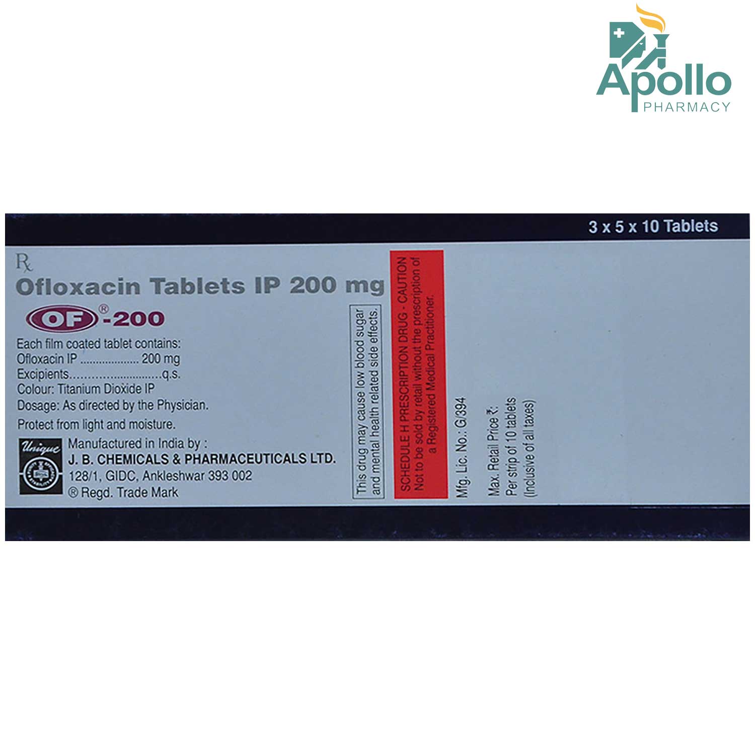 OF-200 Tablet 10's Price, Uses, Side Effects, Composition - Apollo Pharmacy