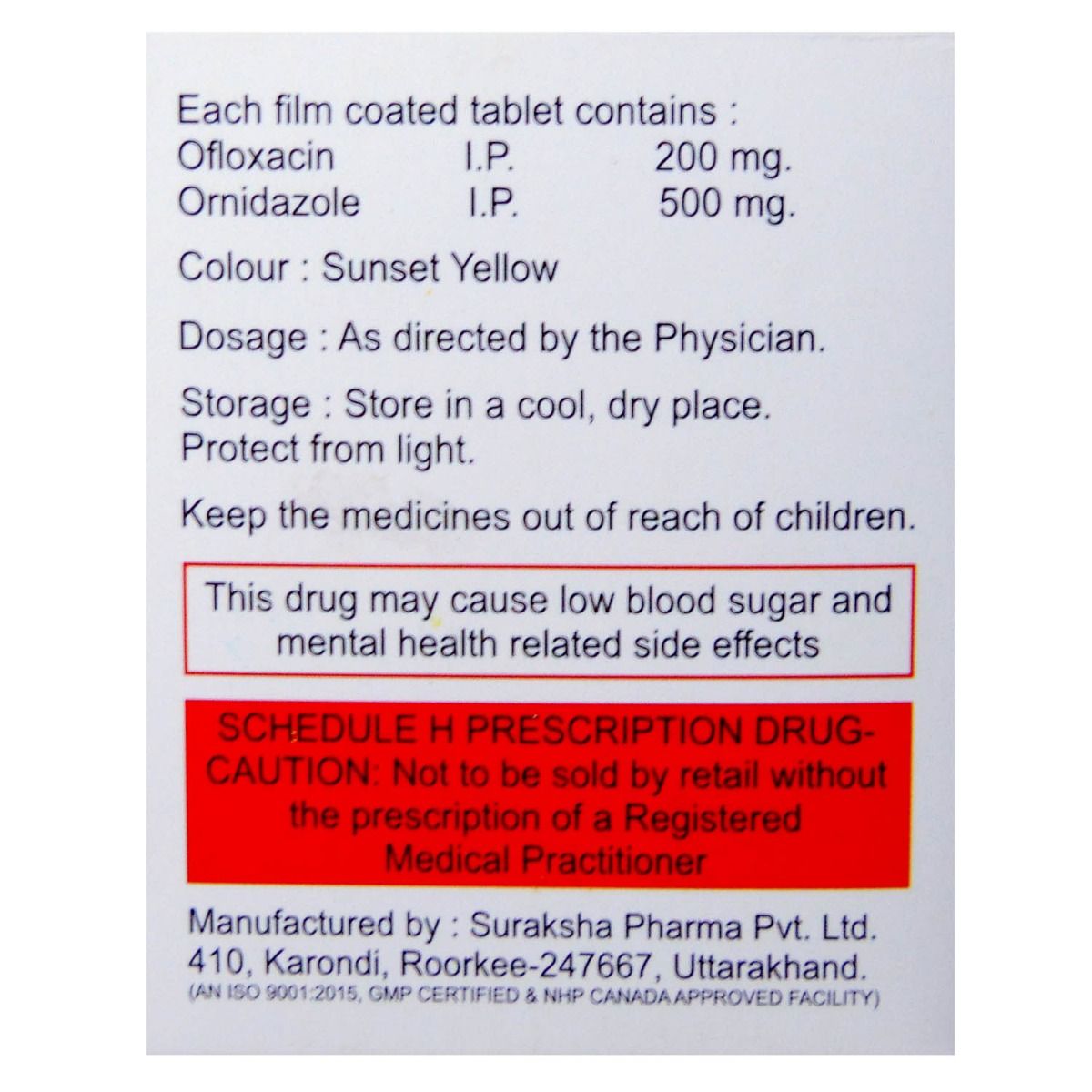 OFEL OZ TABLET Price, Uses, Side Effects, Composition - Apollo Pharmacy