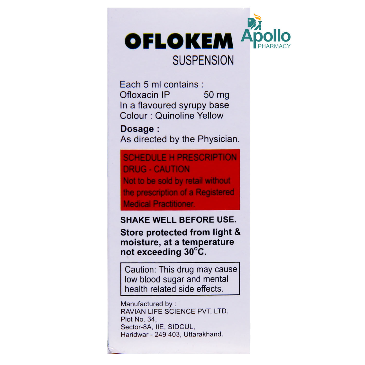 Oflokem 50Mg Syp Price, Uses, Side Effects, Composition - Apollo Pharmacy