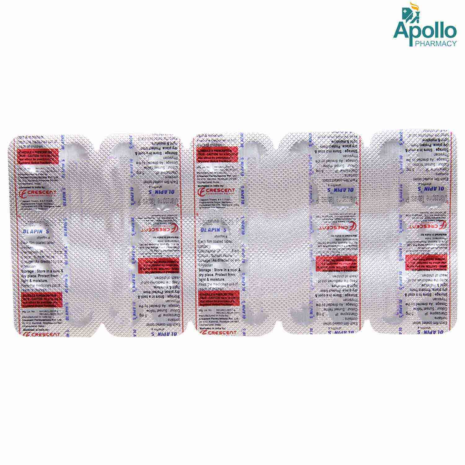 Olapin 5 Tablet 10's Price, Uses, Side Effects, Composition - Apollo ...