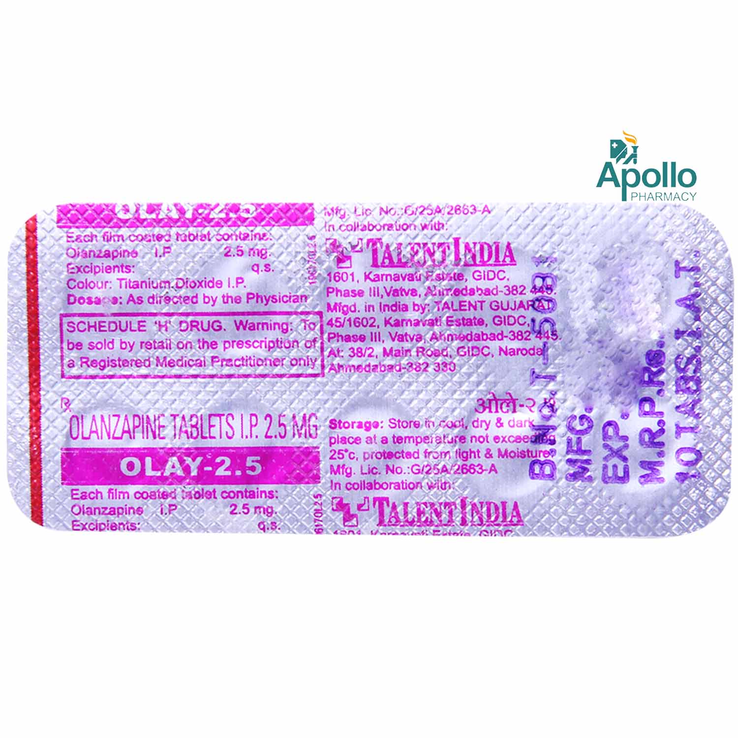 Olay 2.5 Tablet 10's Price, Uses, Side Effects, Composition - Apollo ...