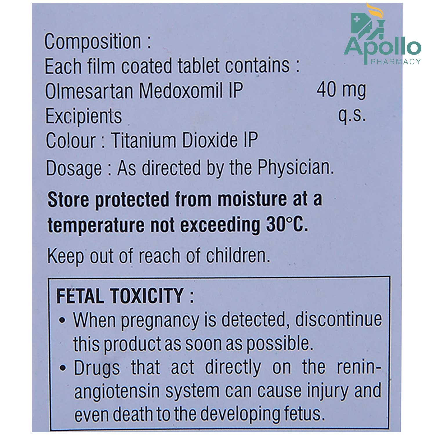 Olbet-40 Tablet 10's Price, Uses, Side Effects, Composition - Apollo ...