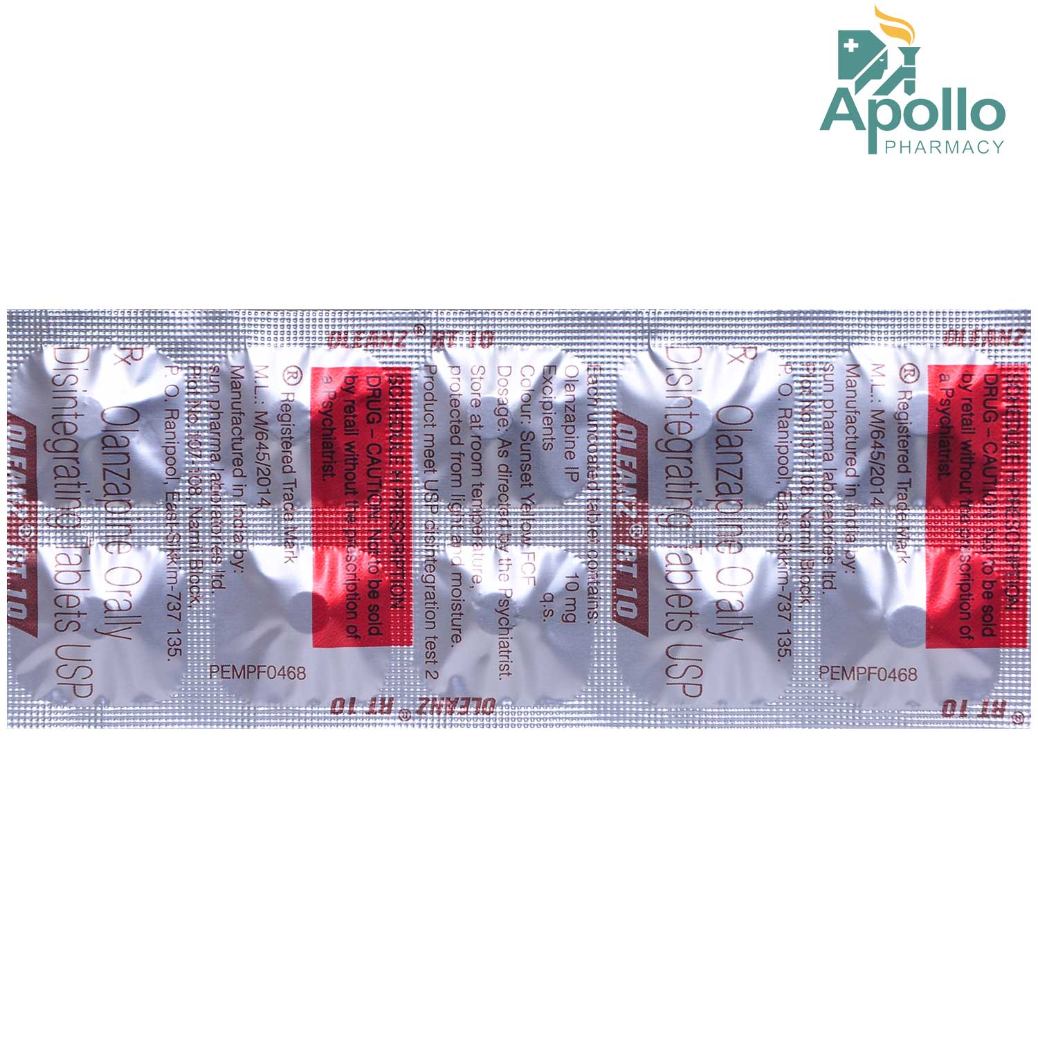 Oleanz RT 10 Tablet 10's Price, Uses, Side Effects, Composition ...