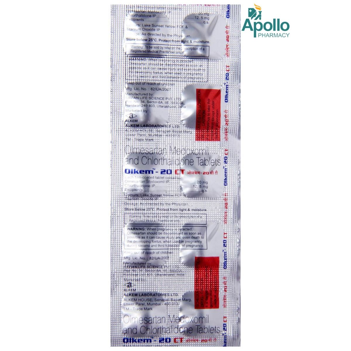 Olkem CT 20 Tablet 10's Price, Uses, Side Effects, Composition - Apollo ...