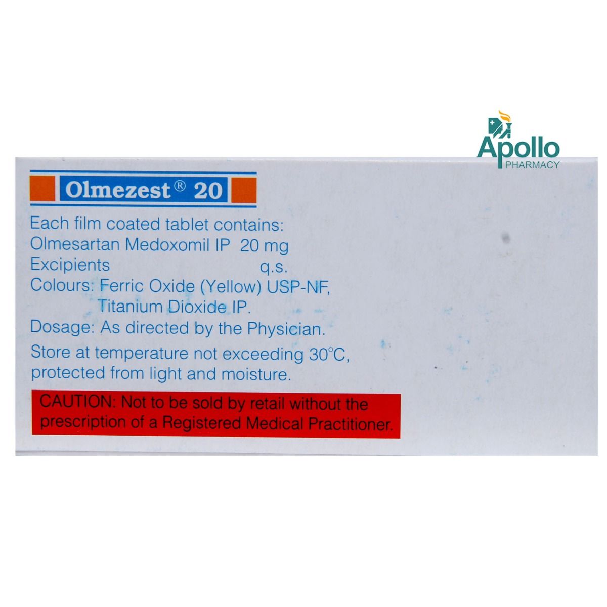 Olmezest 20 Tablet 10's Price, Uses, Side Effects, Composition - Apollo ...