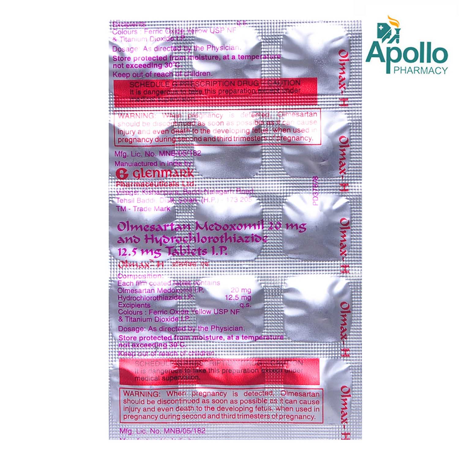 OLMAX H 20MG/12.5MG TABLET Price, Uses, Side Effects, Composition ...