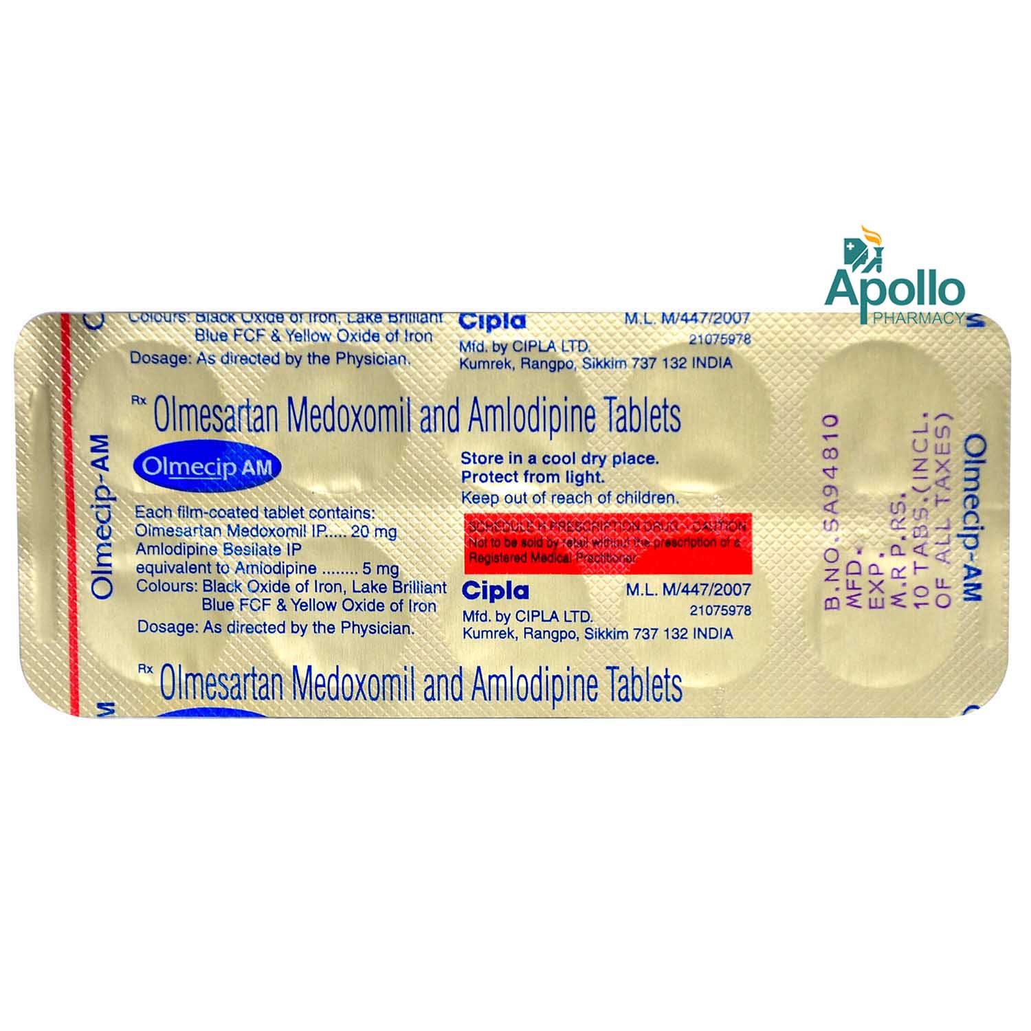 OLMECIP AM TABLET Price, Uses, Side Effects, Composition - Apollo Pharmacy