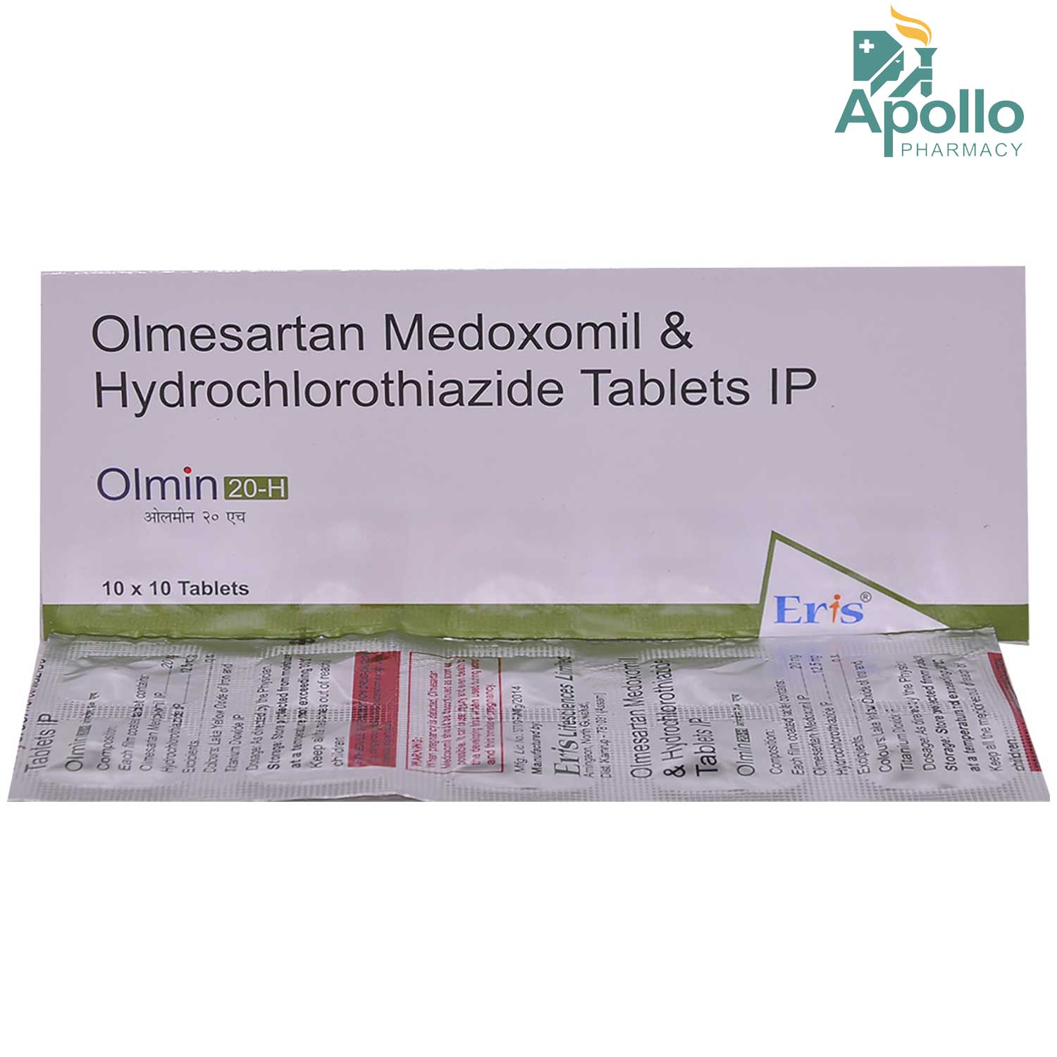 Olmin 20-H Tablet 10's Price, Uses, Side Effects, Composition - Apollo ...