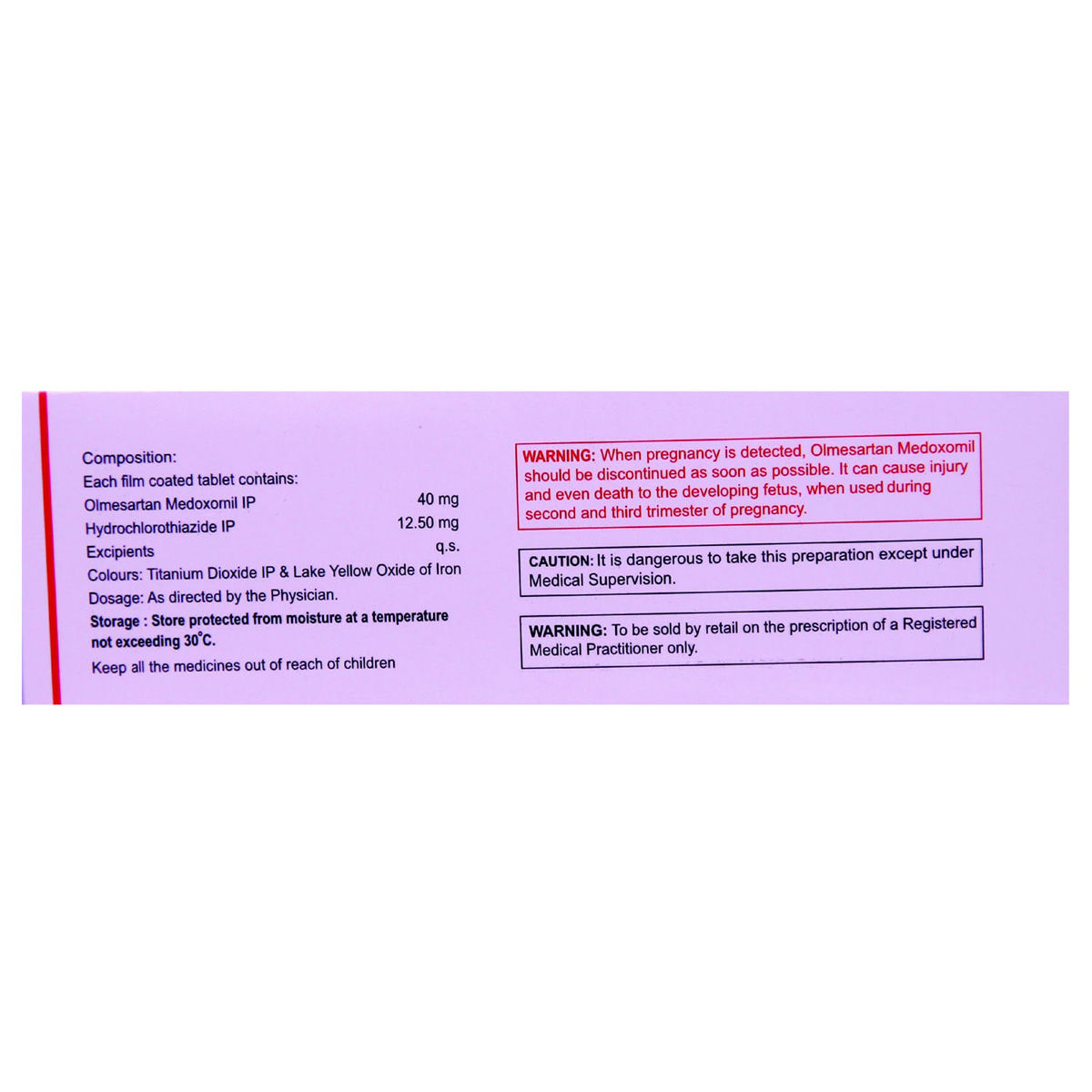 Olmin 40-H Tablet 10's Price, Uses, Side Effects, Composition - Apollo ...