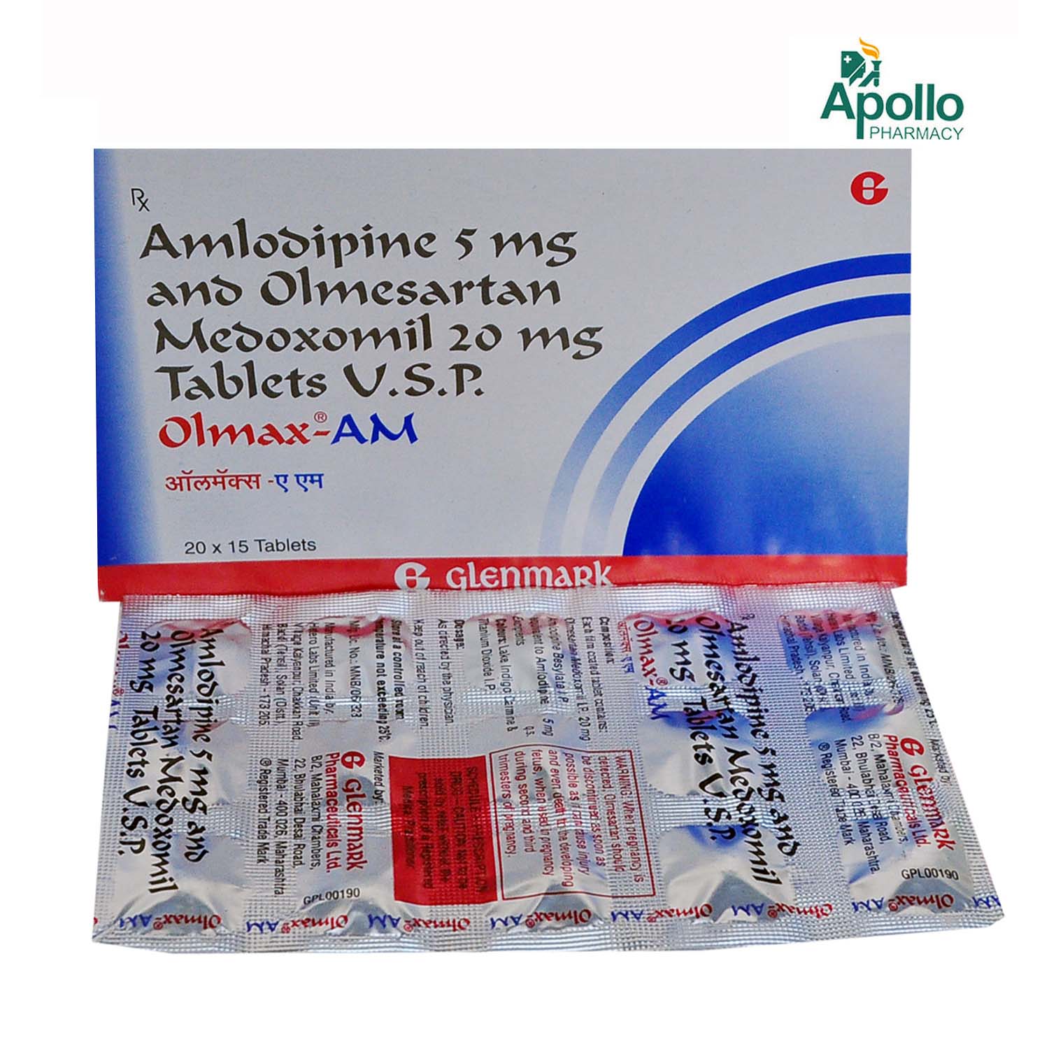 Olmax AM Tablet 15's Price, Uses, Side Effects, Composition - Apollo ...
