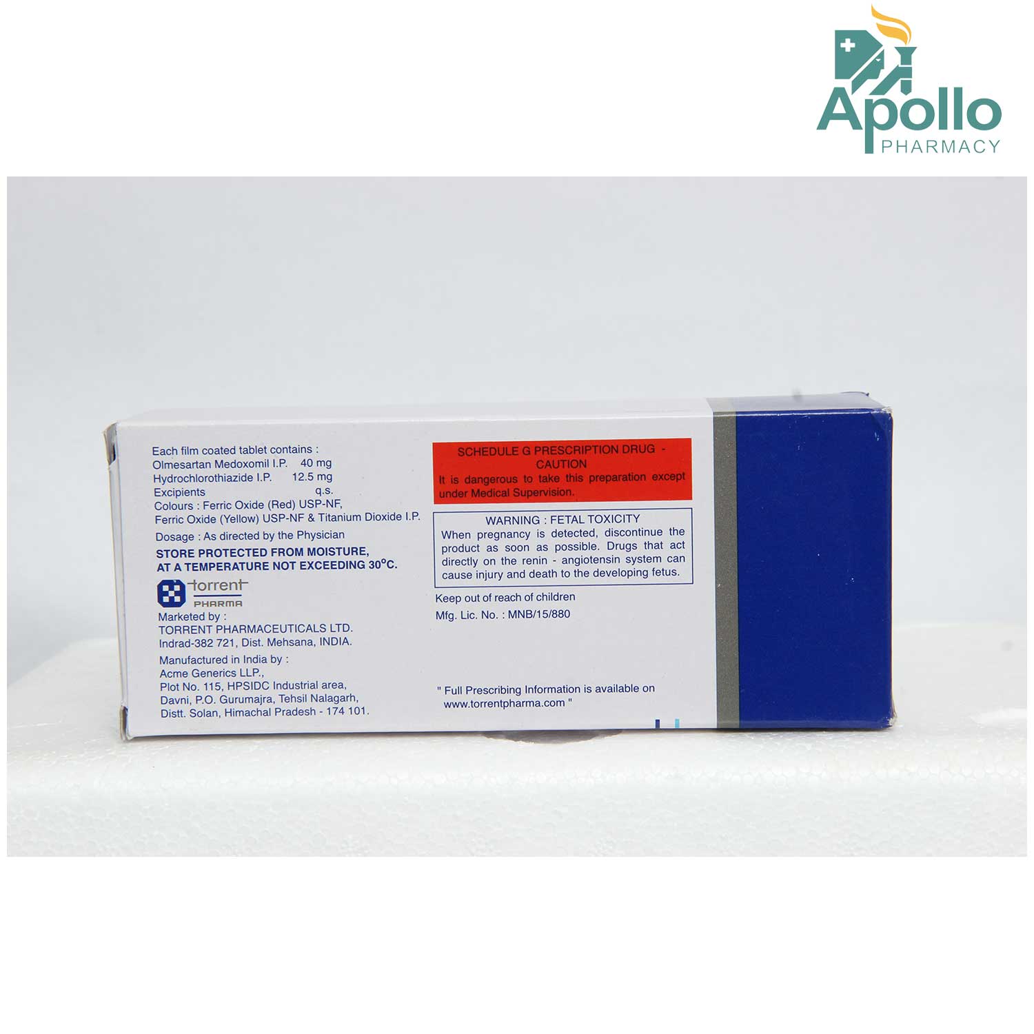 OLMETOR H 40MG TABLET Price, Uses, Side Effects, Composition - Apollo ...