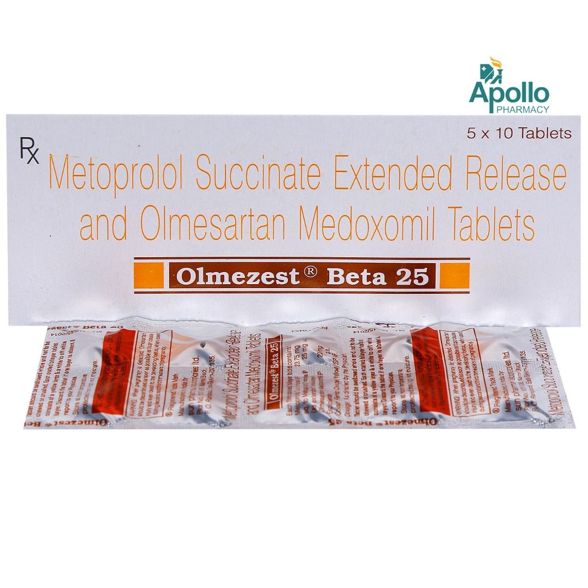 Olmezest Beta 25 Tablet 10's Price, Uses, Side Effects, Composition ...
