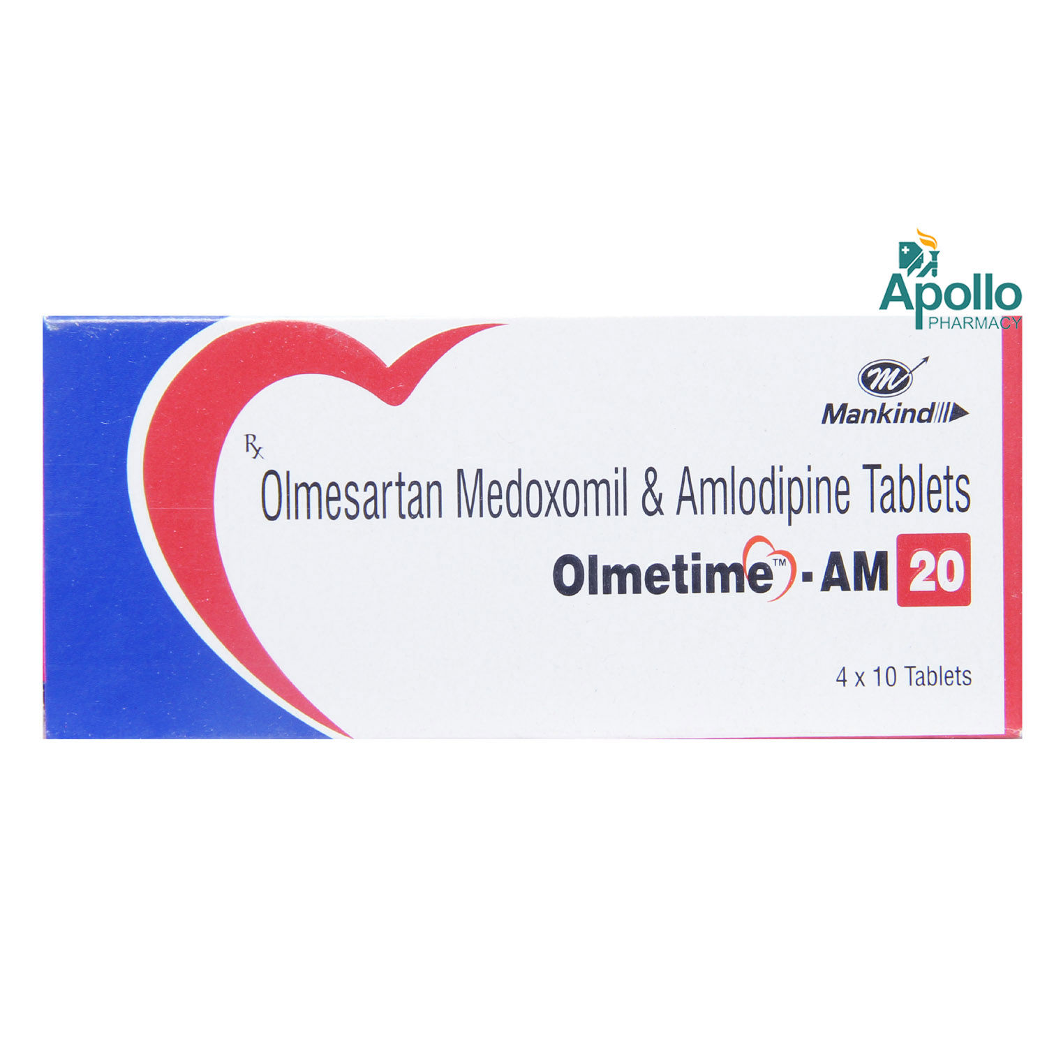 Olmetime-AM 20 Tablet 10's Price, Uses, Side Effects, Composition ...