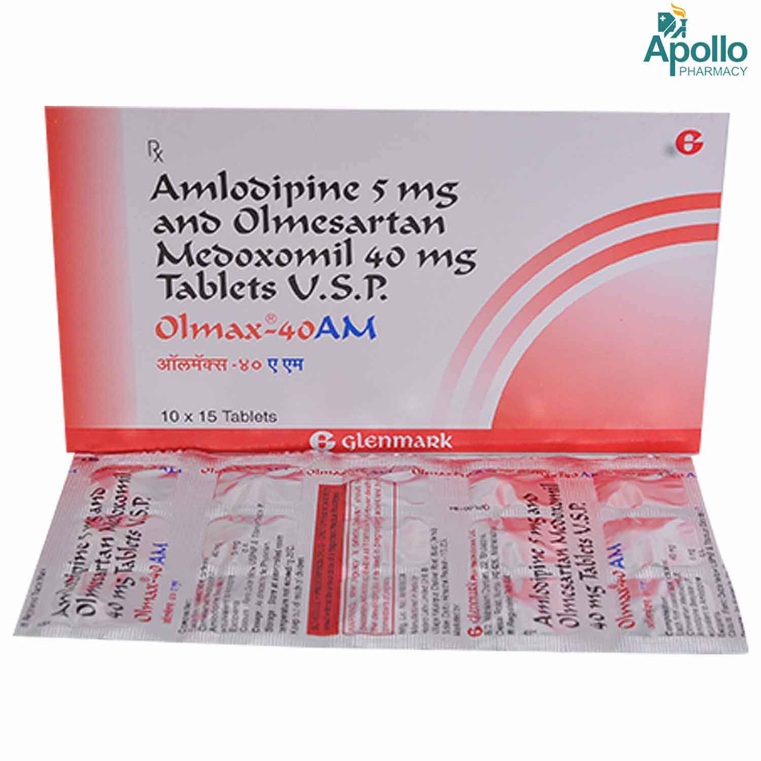 Olmax-40 AM Tablet 15's Price, Uses, Side Effects, Composition - Apollo ...
