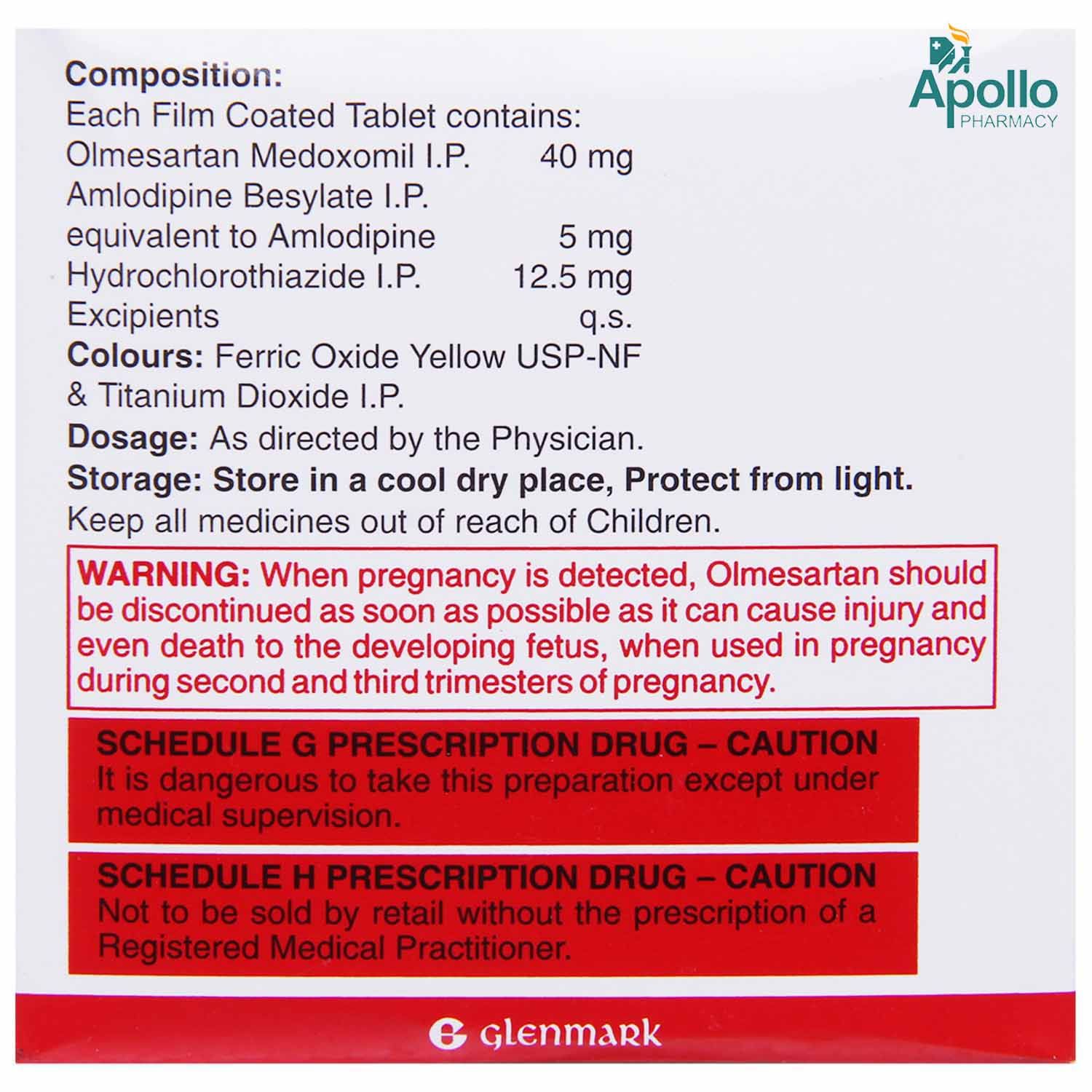 Olmax-3D 40 Tablet 10's Price, Uses, Side Effects, Composition - Apollo ...