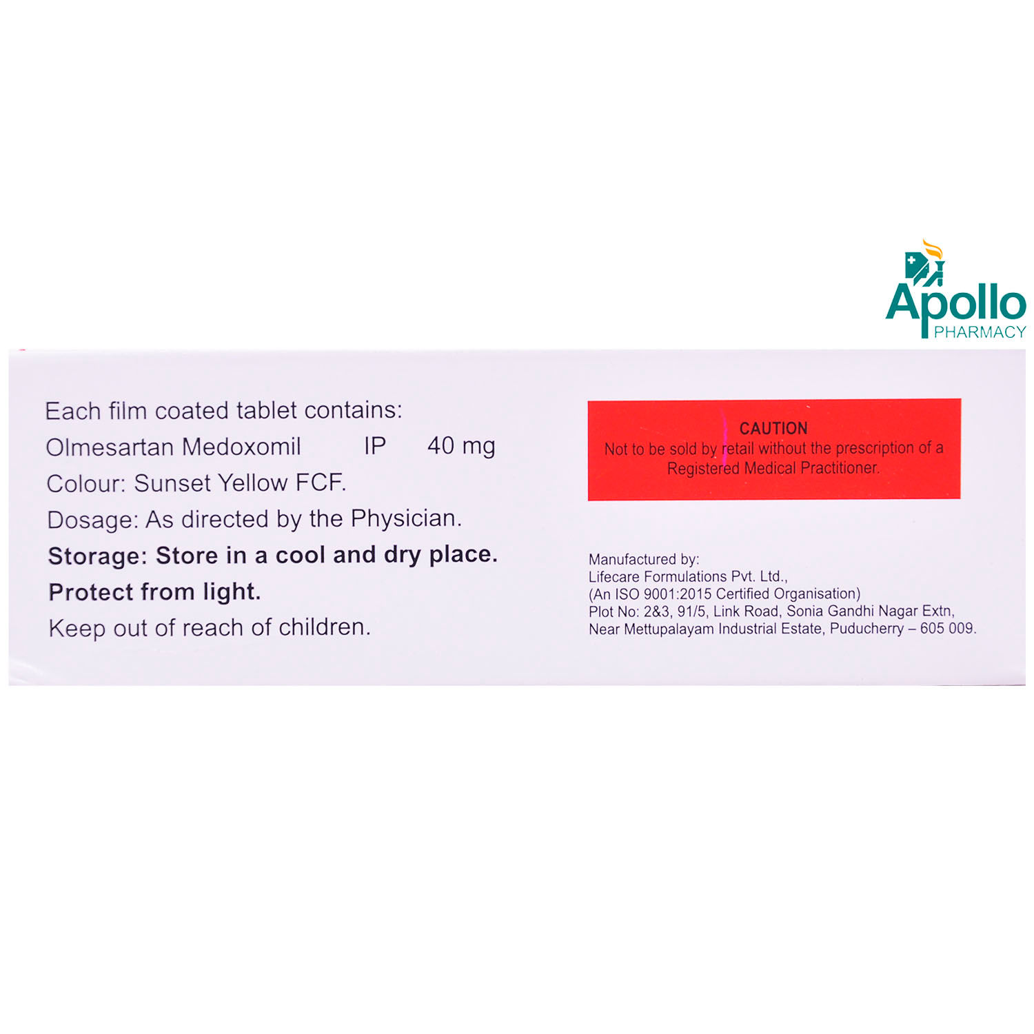 OLMEFLEX 40MG TABLET Price, Uses, Side Effects, Composition - Apollo ...