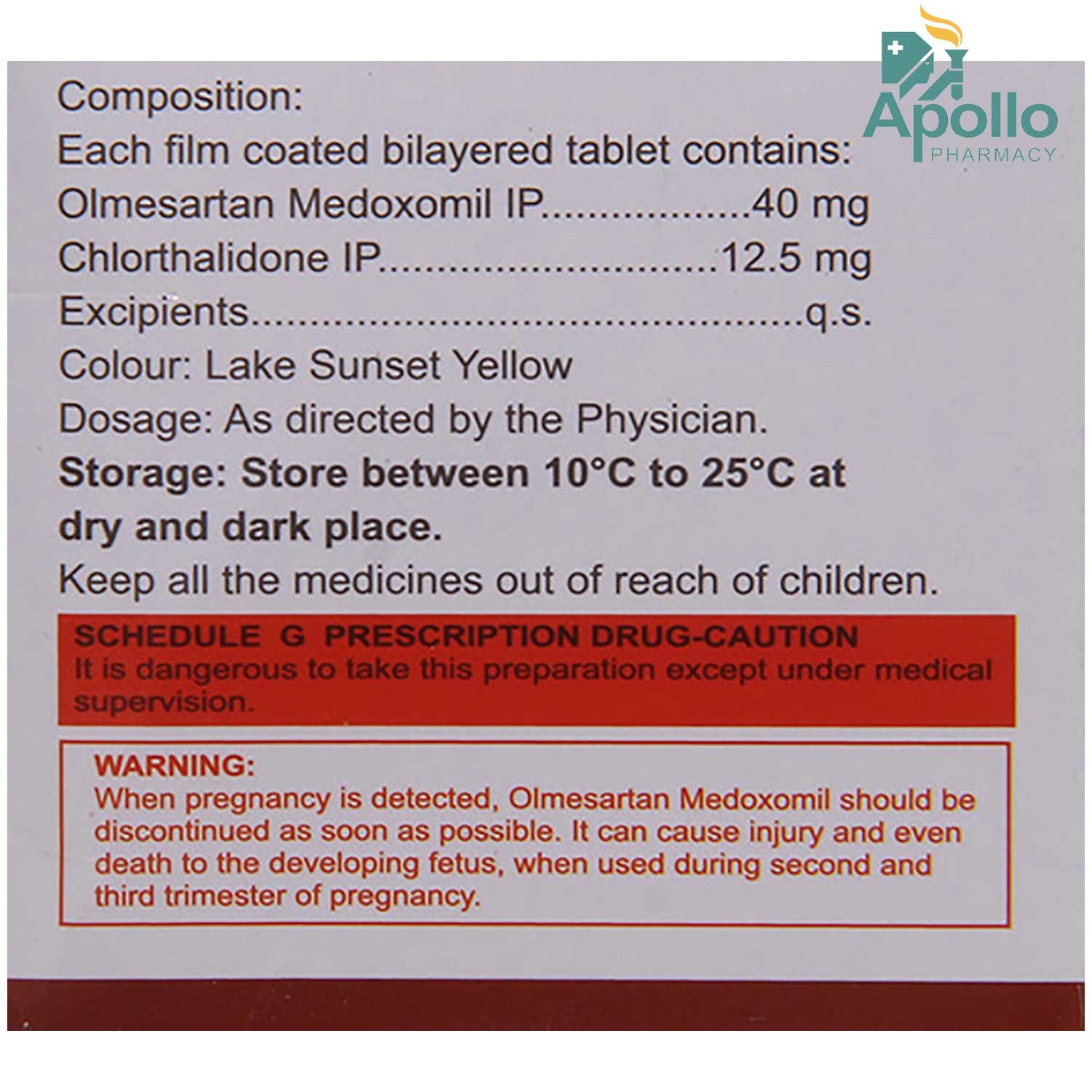 Olmin 40-CH Tablet 10's Price, Uses, Side Effects, Composition - Apollo ...