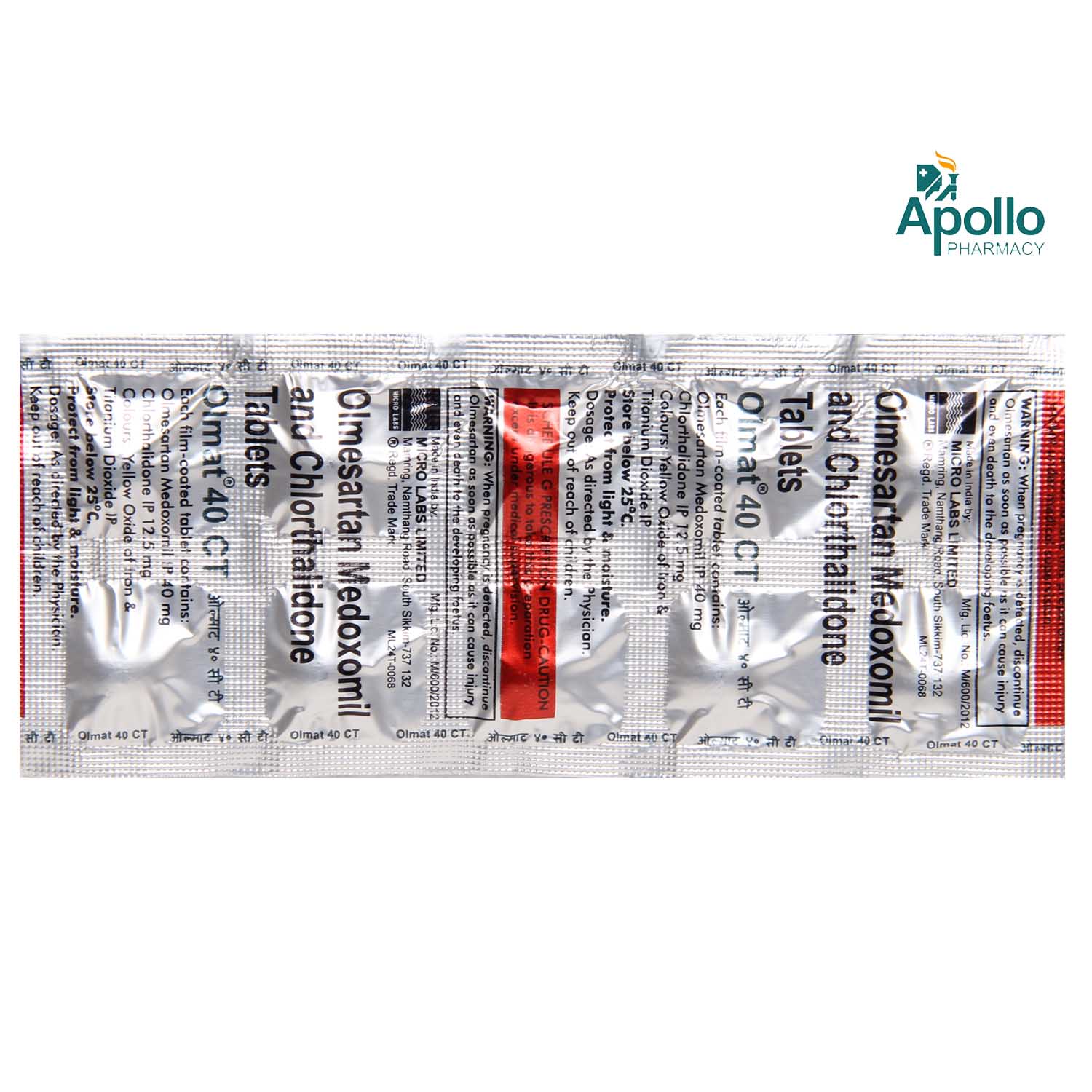 Olmat 40 CT Tablet 10's Price, Uses, Side Effects, Composition - Apollo ...