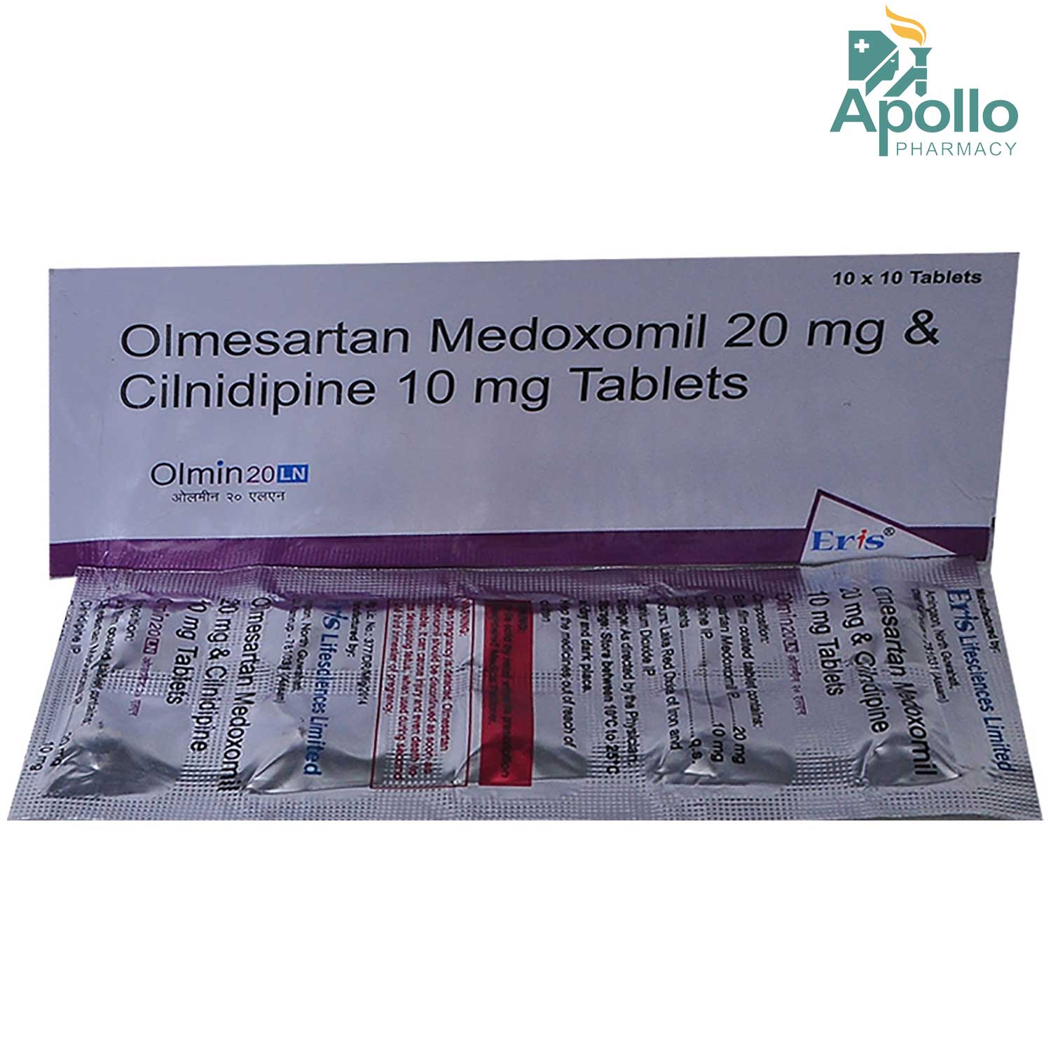 Olmin 20 LN Tablet 10's Price, Uses, Side Effects, Composition - Apollo ...