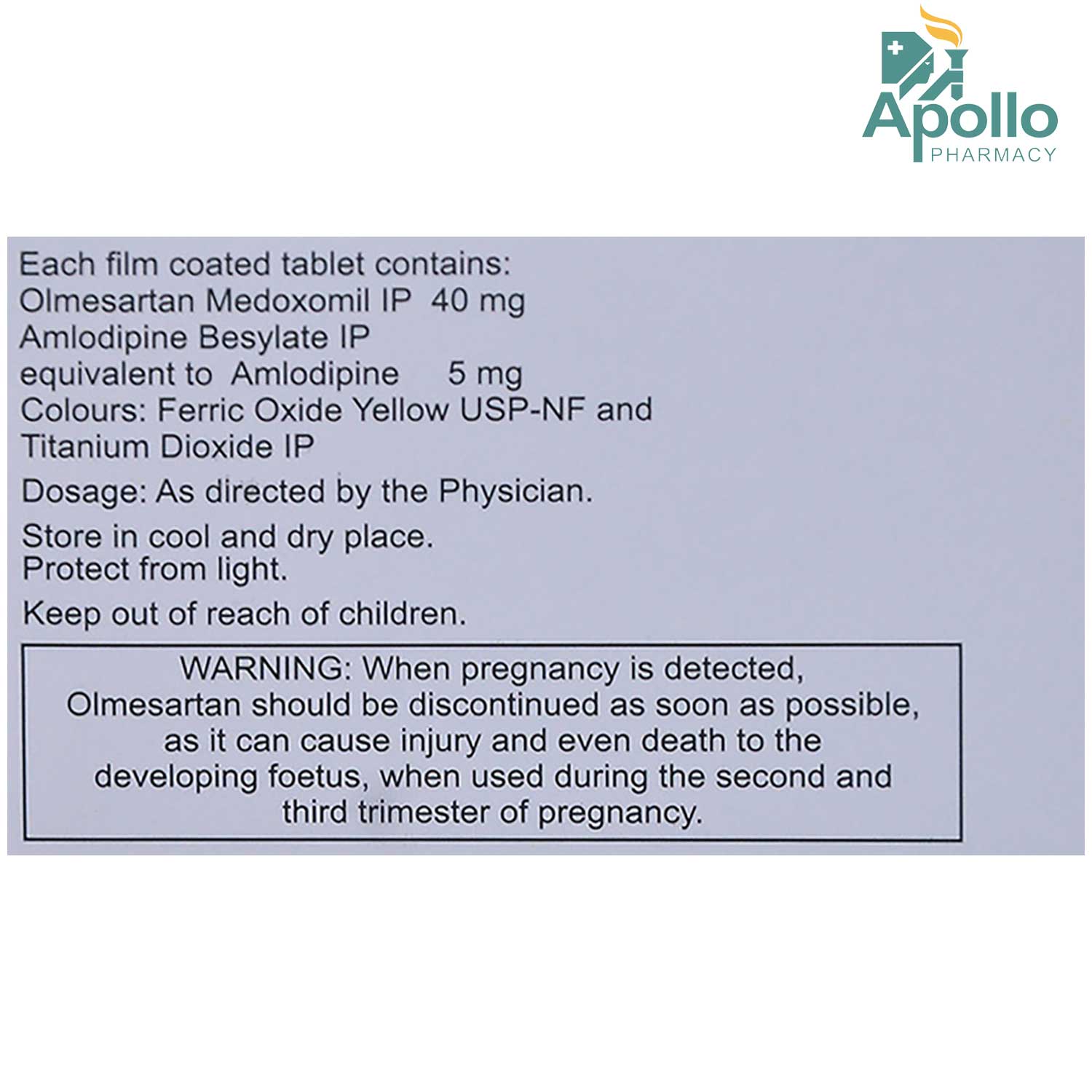 Olmesar A 40 Tablet 15's Price, Uses, Side Effects, Composition ...