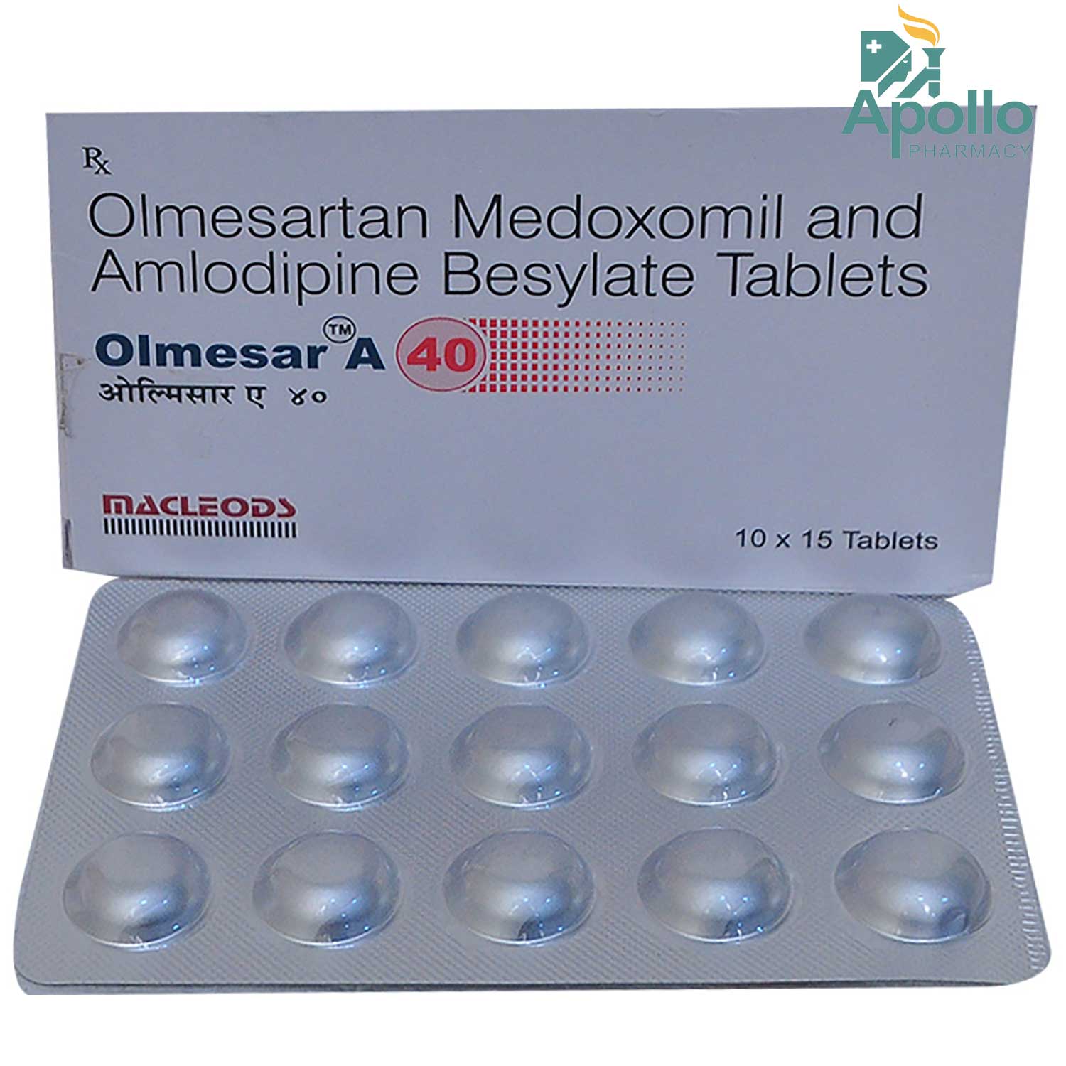 Olmesar A 40 Tablet 15's Price, Uses, Side Effects, Composition ...